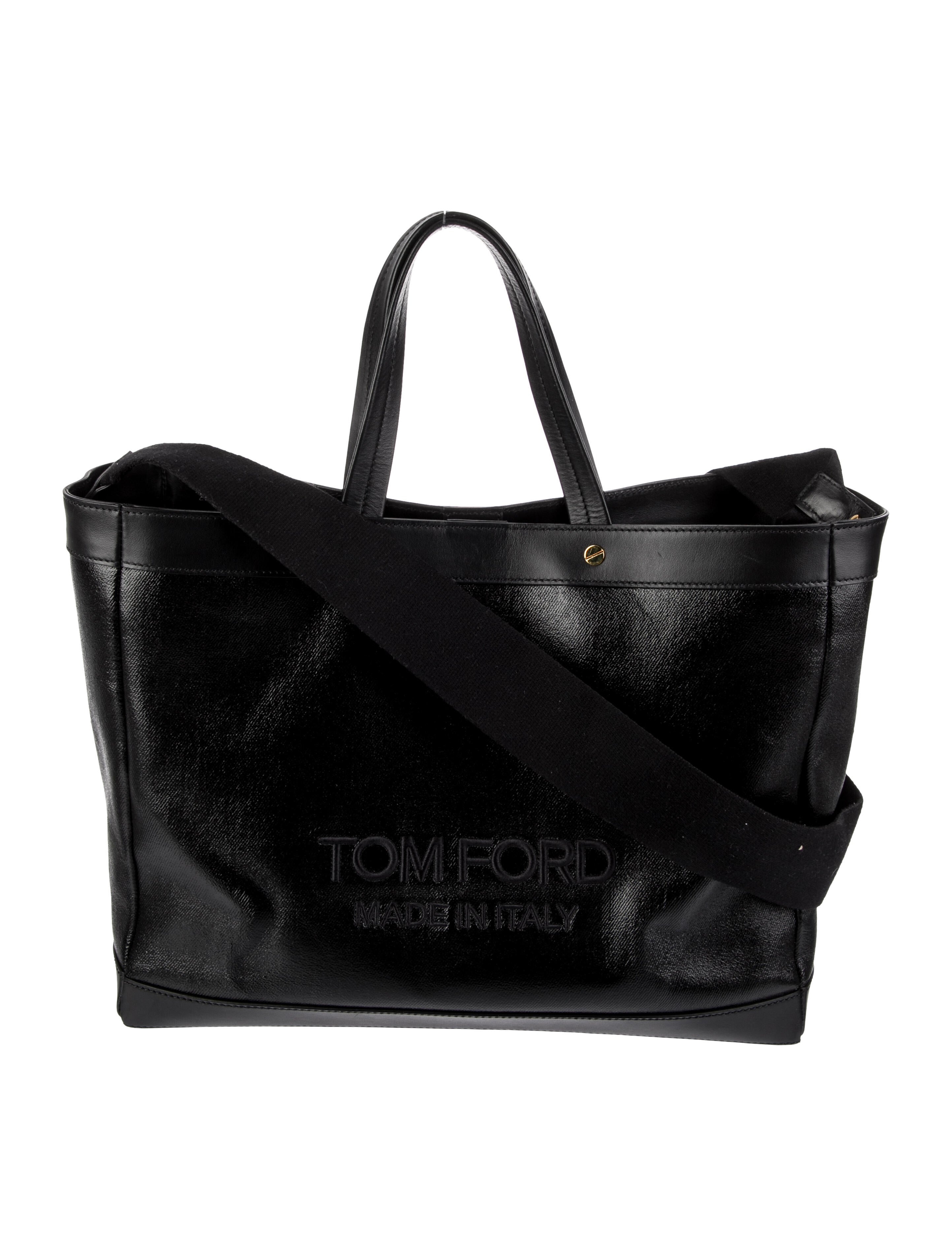 Tom Ford Coated Canvas Tote - Black Totes, Handbags - TOM146058 | The ...