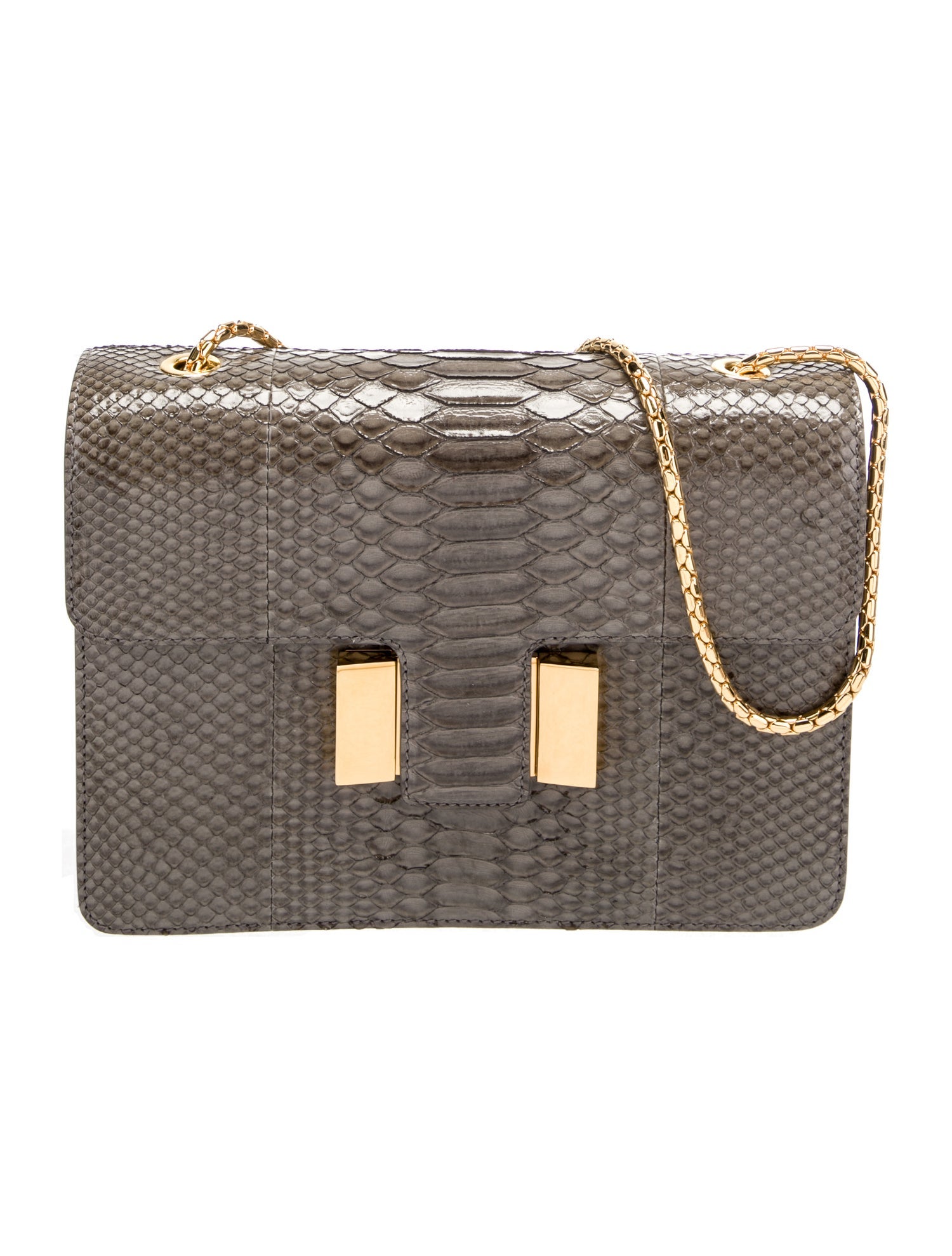 Tom Ford Chain-Link Python Shoulder Bag - Brown Shoulder Bags, Handbags ...