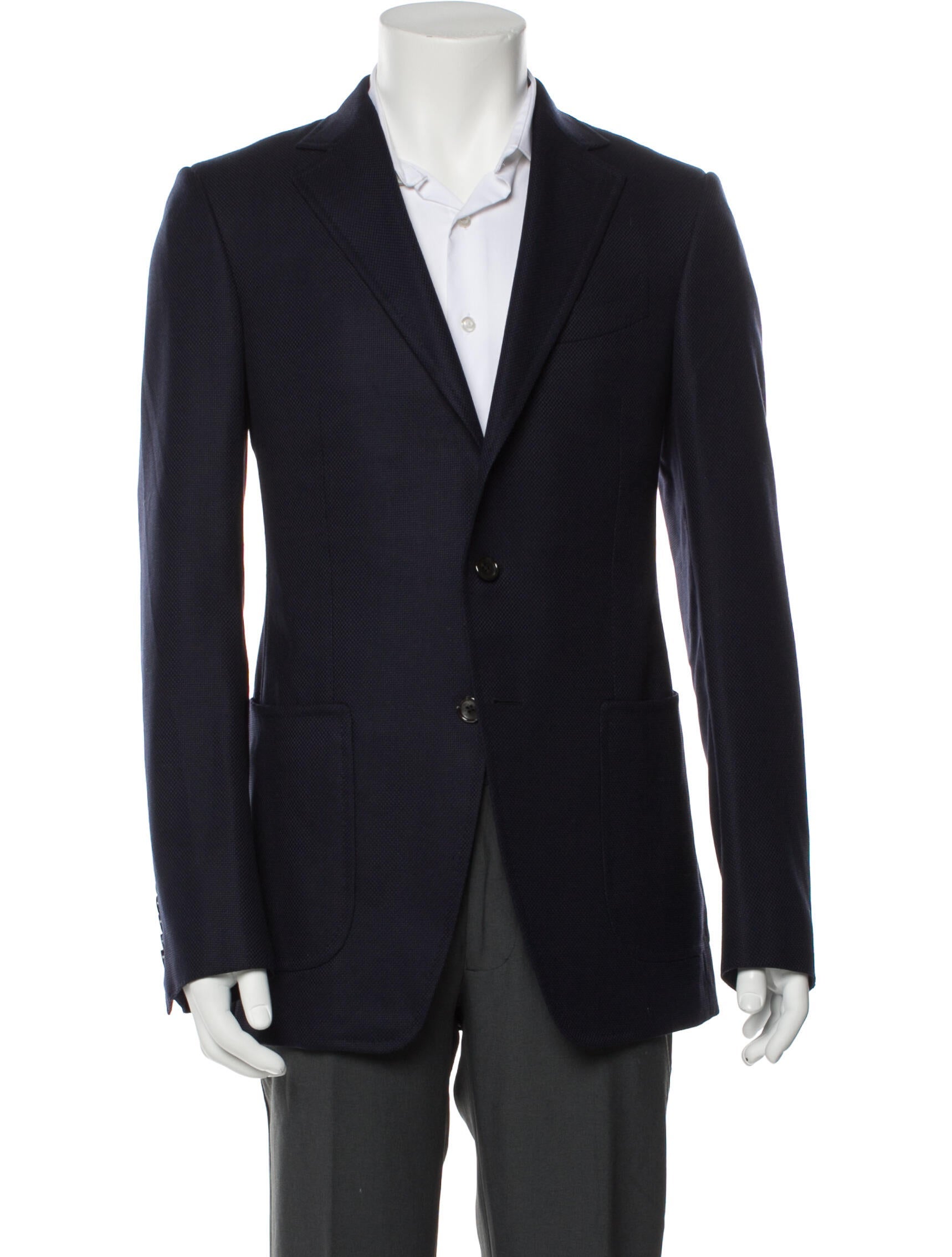 Tom Ford Blazer - Blue Suiting, Clothing - TOM145142 | The RealReal