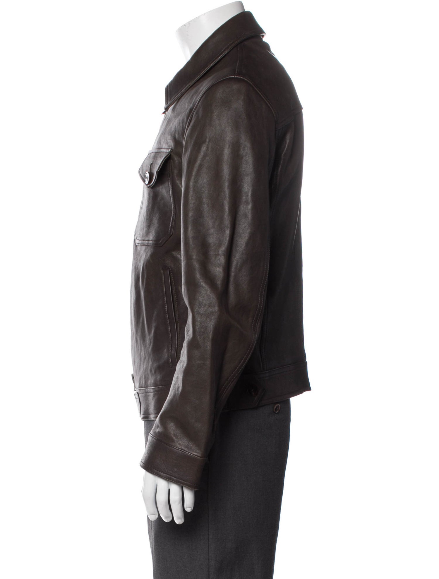 Tom Ford Lambskin Trucker Jacket - Brown Outerwear, Clothing ...