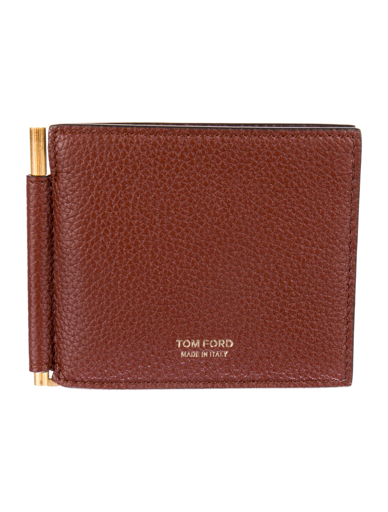 Tom Ford Leather Bifold Wallet w/ Tags - Brown Wallets, Accessories ...