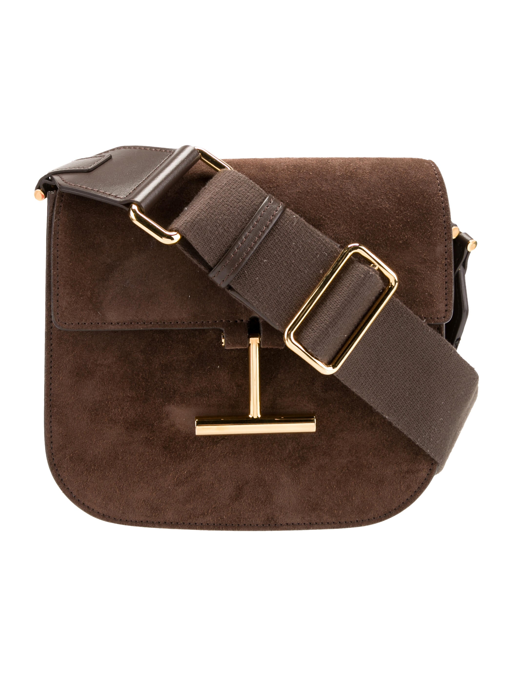 Tom Ford Suede Crossbody Bag - Brown Crossbody Bags, Handbags ...