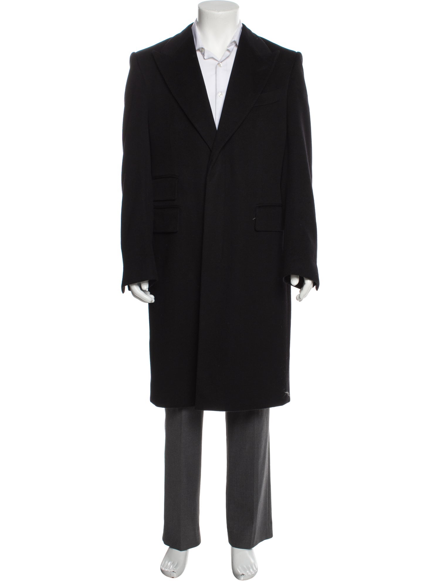 Tom Ford Overcoat - Black Outerwear, Clothing - TOM155259 | The RealReal