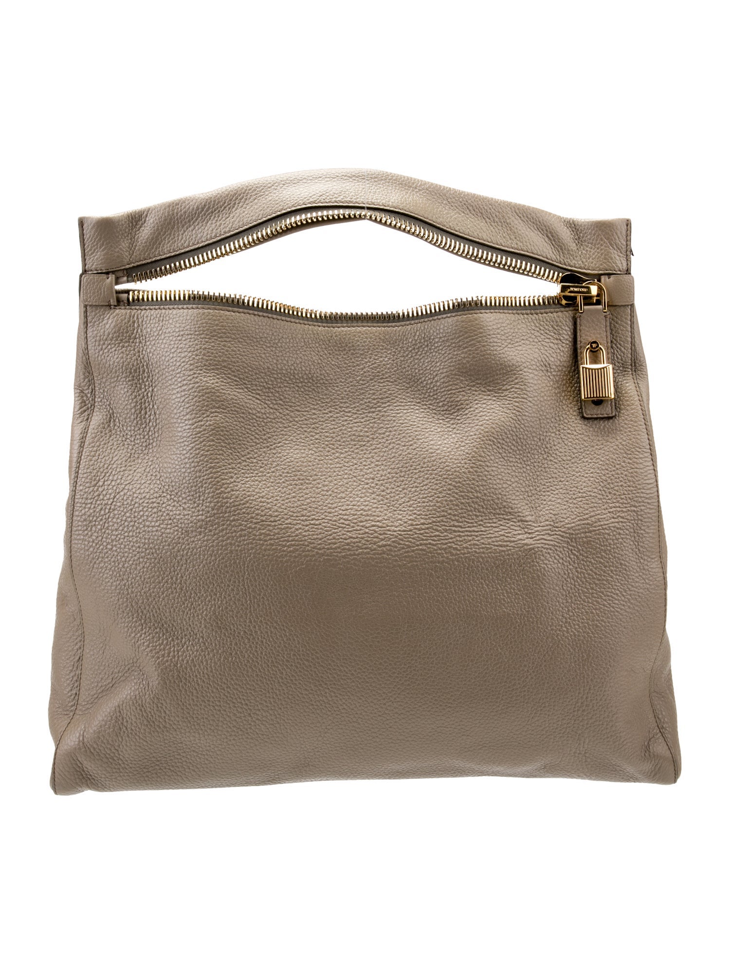 Tom Ford Leather Shoulder Bag - Grey Shoulder Bags, Handbags ...