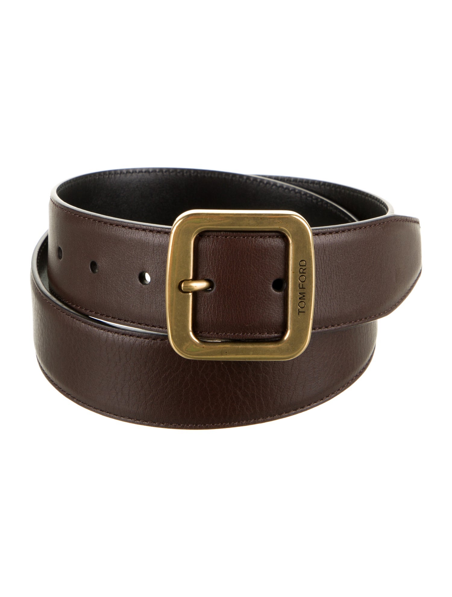 Tom Ford Leather Belt - Brown Belts, Accessories - TOM157215 | The RealReal