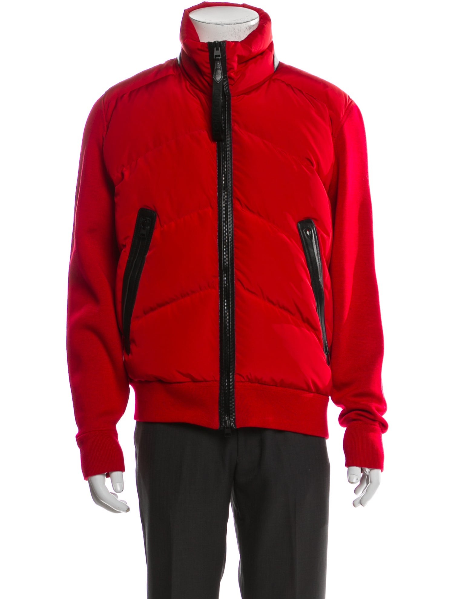 Tom Ford Colorblock Pattern Bomber Jacket w/ Tags - Red Outerwear ...