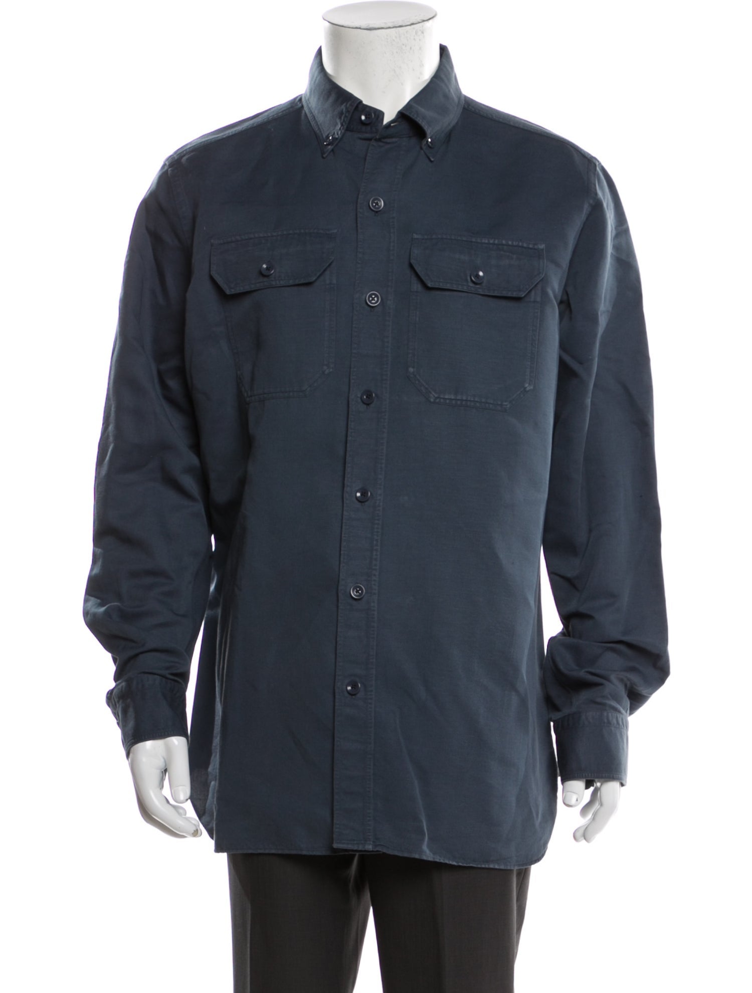 Tom Ford Long Sleeve Dress Shirt - Blue Dress Shirts, Clothing ...