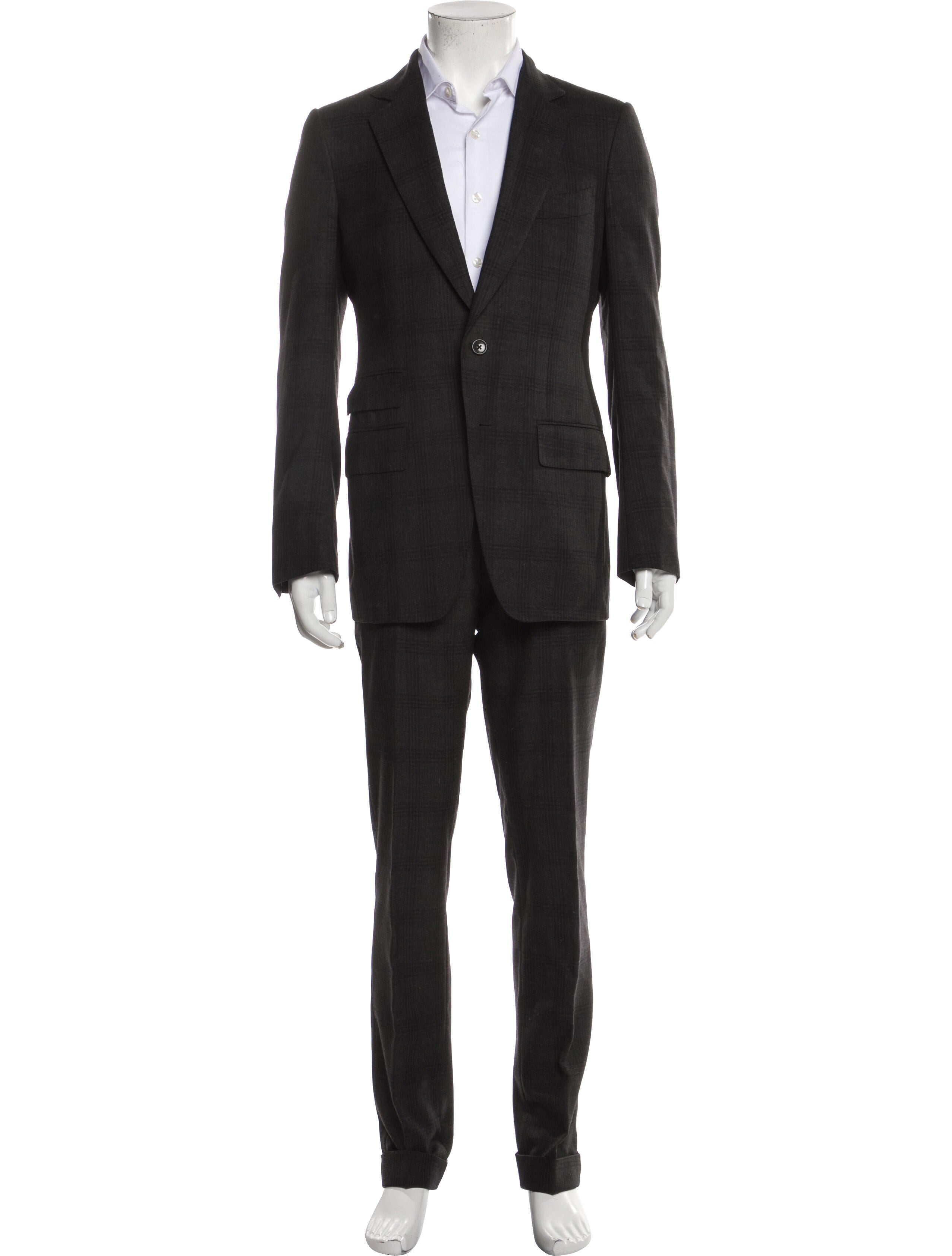 Dolce & Gabbana Virgin Wool Striped Three-Piece Suit - Grey, 10" Rise ...