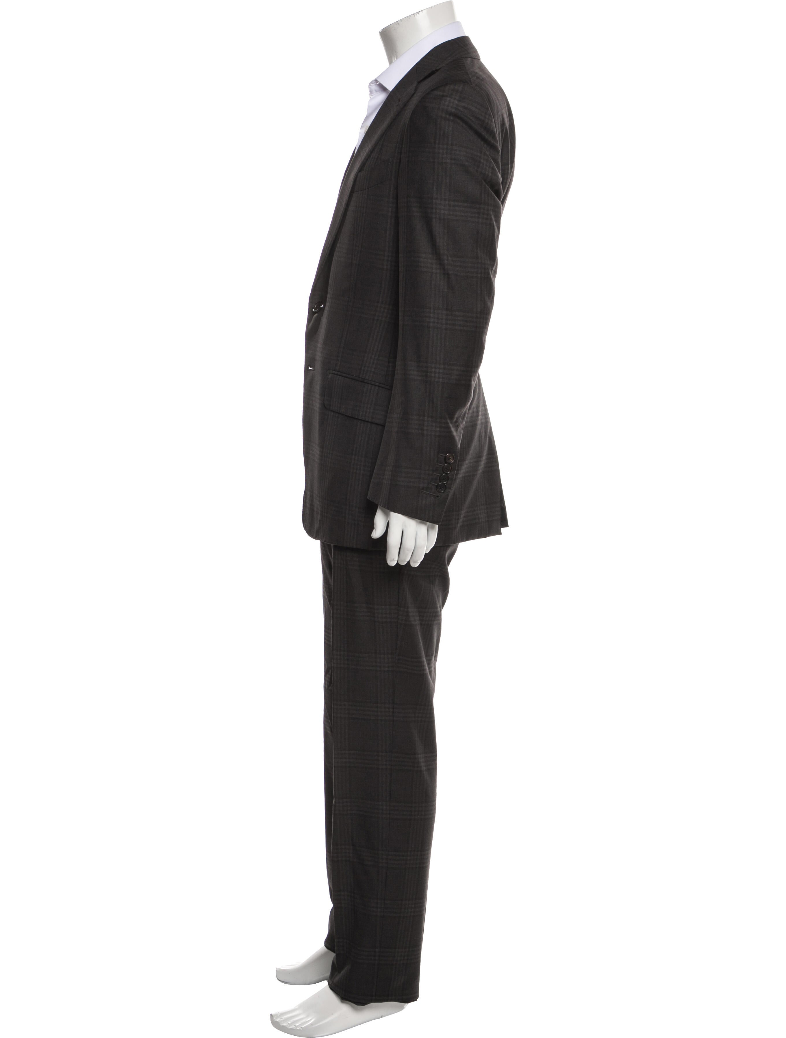 Dolce & Gabbana Virgin Wool Striped Three-Piece Suit - Grey, 10" Rise ...