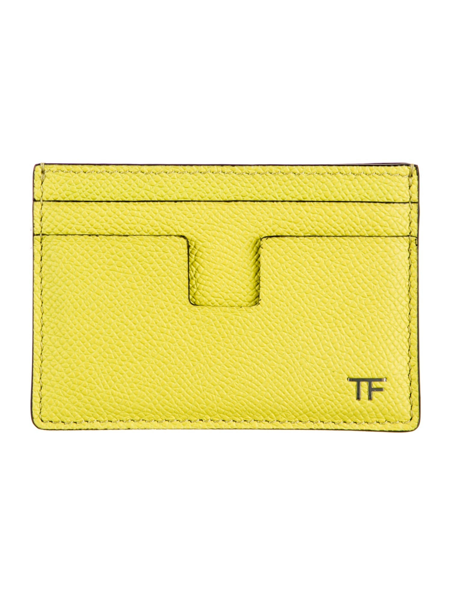 Tom Ford Leather Card Holder w/ Tags - Yellow Wallets, Accessories ...