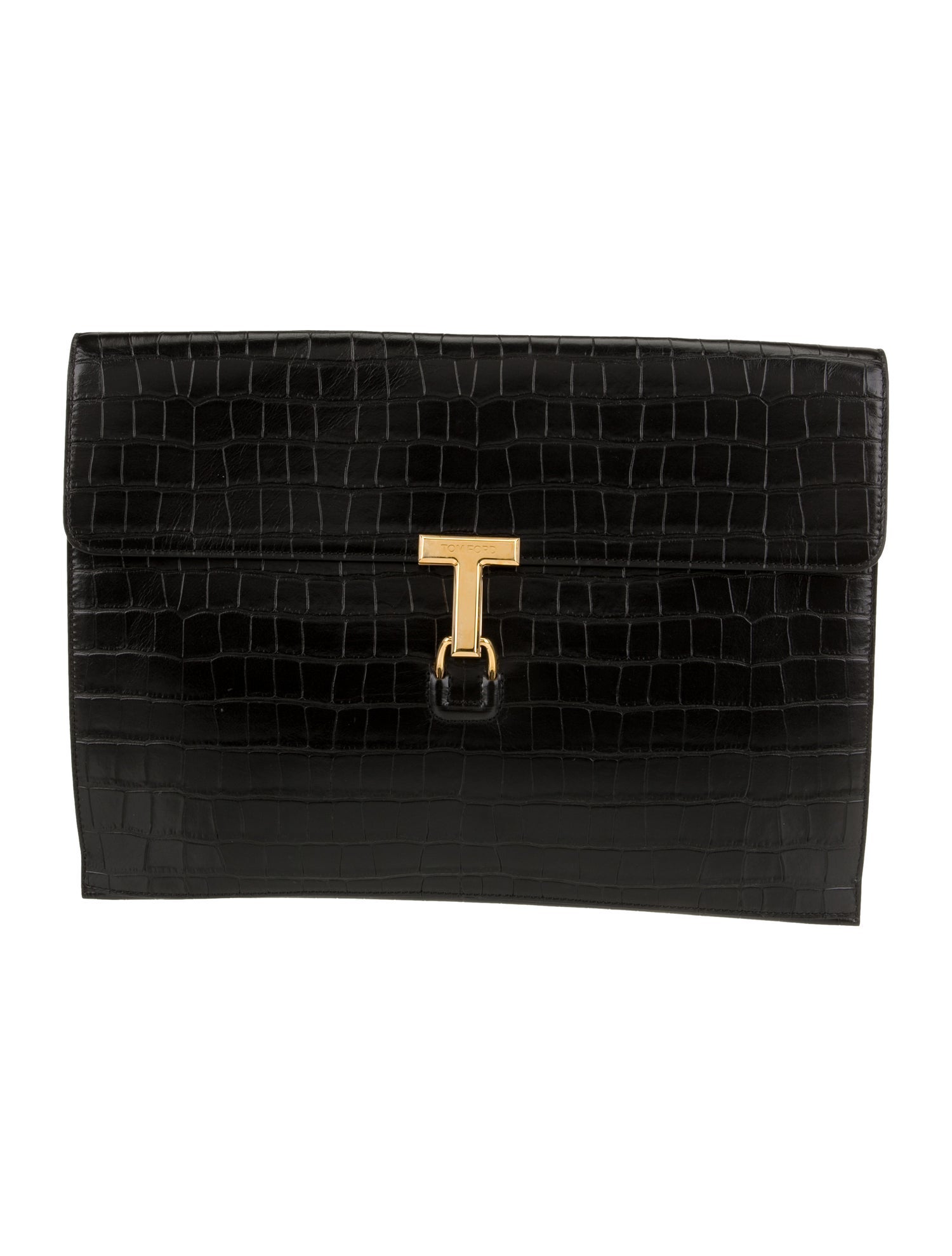 Tom Ford Crocodile Portfolio - Black Portfolios & Pouches, Bags ...