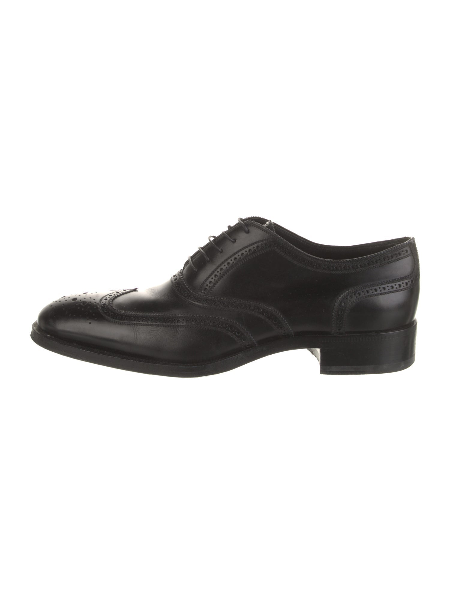 Tom Ford Leather Brogues - Black Oxfords, Shoes - TOM173164 | The RealReal