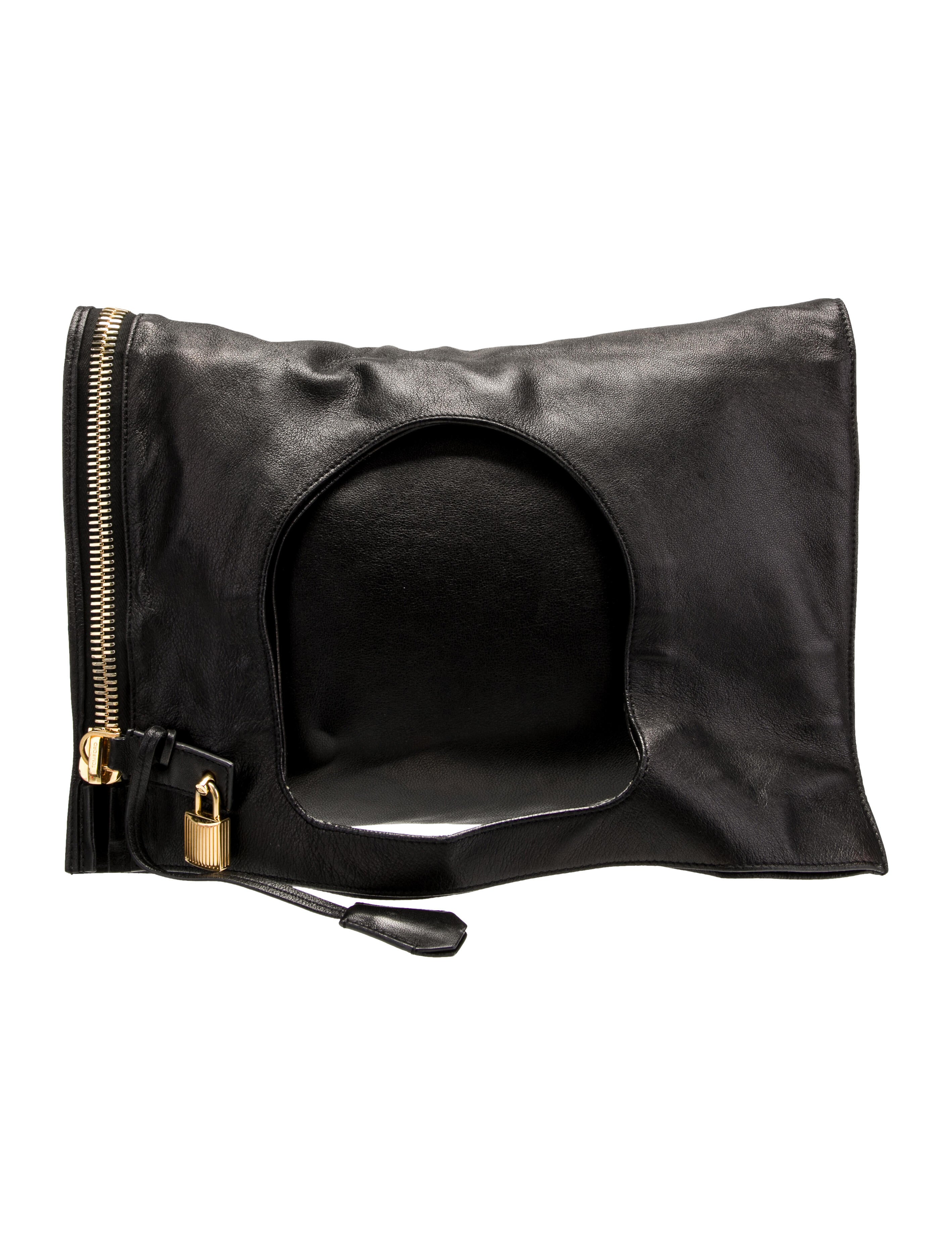 Tom Ford Leather Shoulder Bag - Black Shoulder Bags, Handbags ...