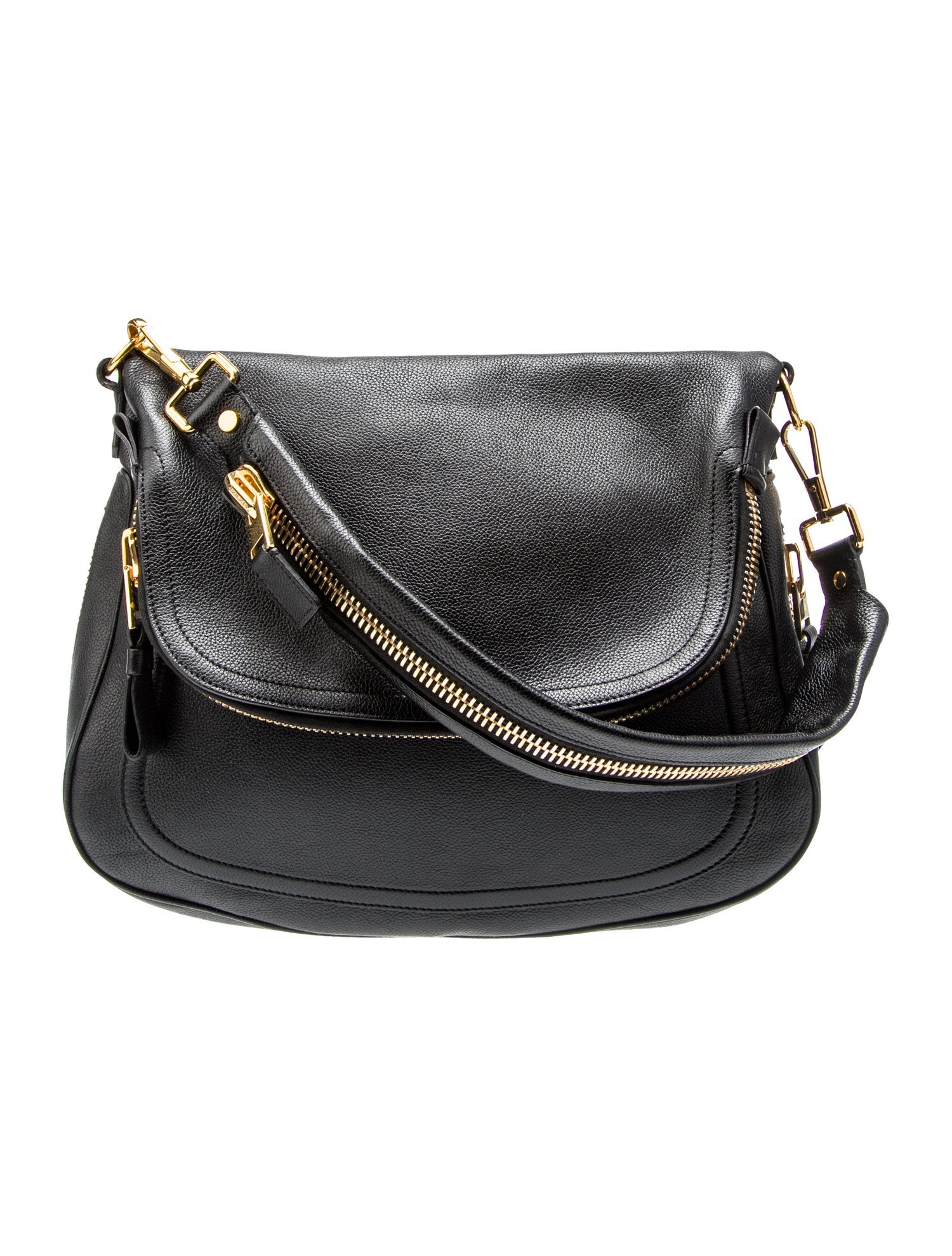 Tom Ford Leather Shoulder Bag - Black Shoulder Bags, Handbags ...