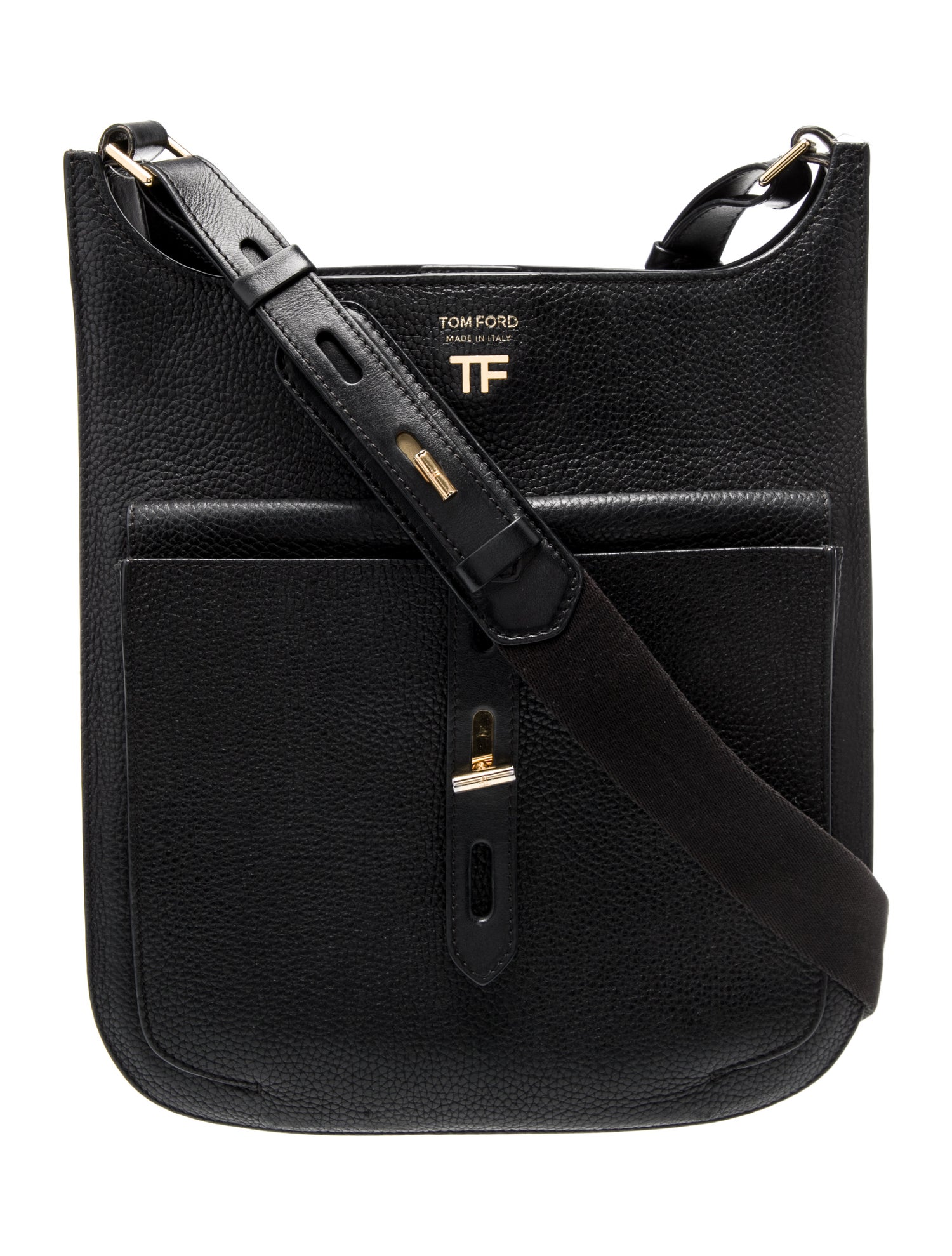 Tom Ford Leather Messenger Bag - Black Crossbody Bags, Handbags ...