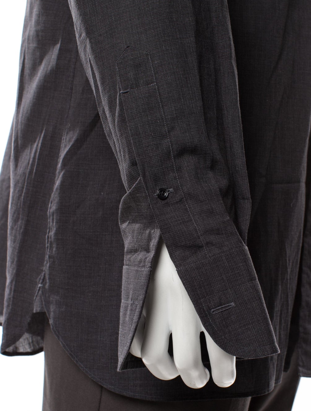 Tom Ford Long Sleeve Shirt - Grey Dress Shirts, Clothing - TOM196153 ...