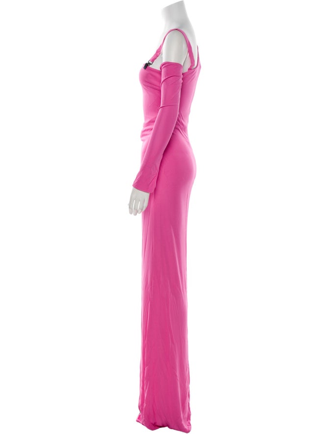 Tom Ford Cowl Neck Long Dress - Pink Dresses, Clothing - TOM196542 ...