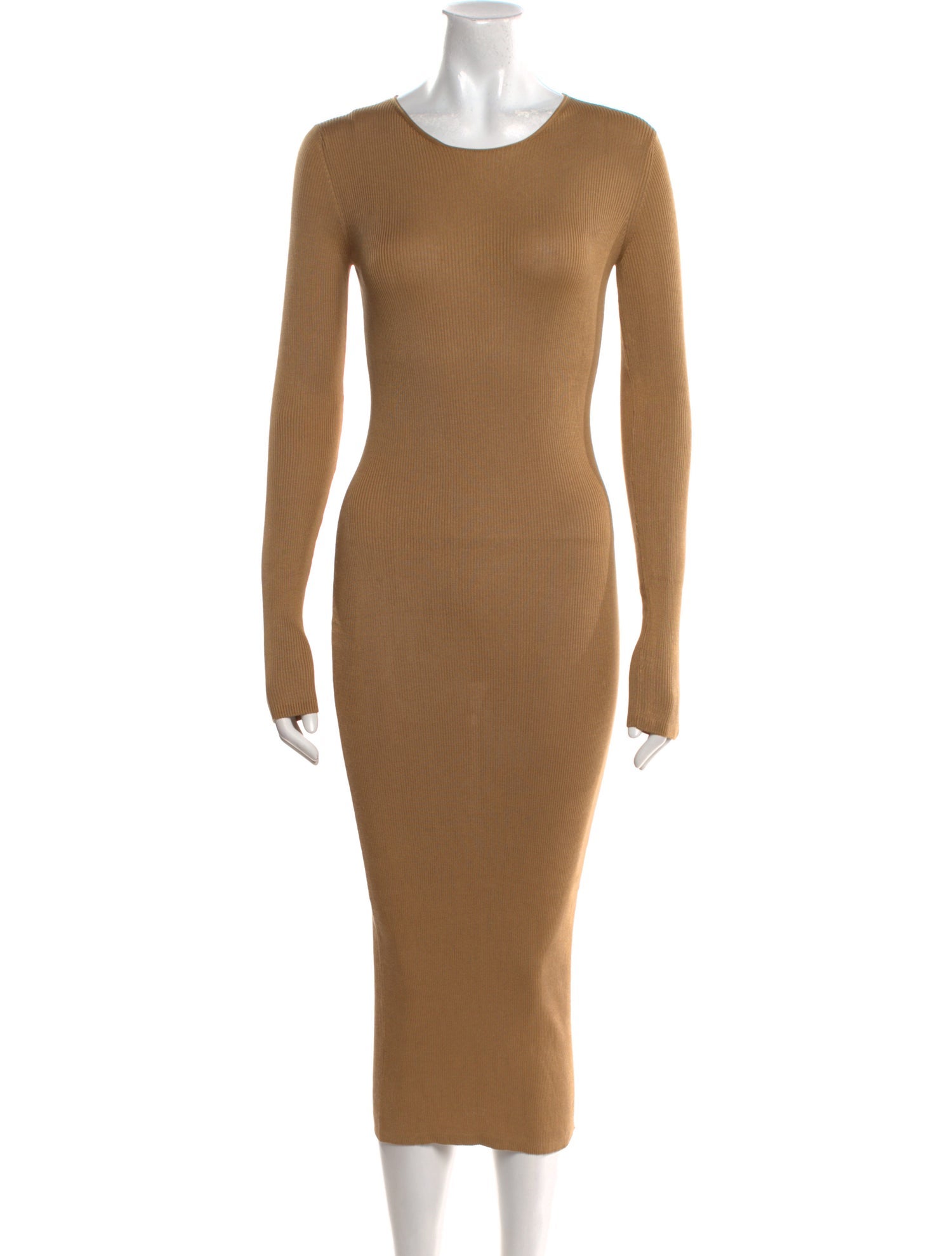 Tom Ford Crew Neck Long Dress - Neutrals Dresses, Clothing - TOM199357 ...