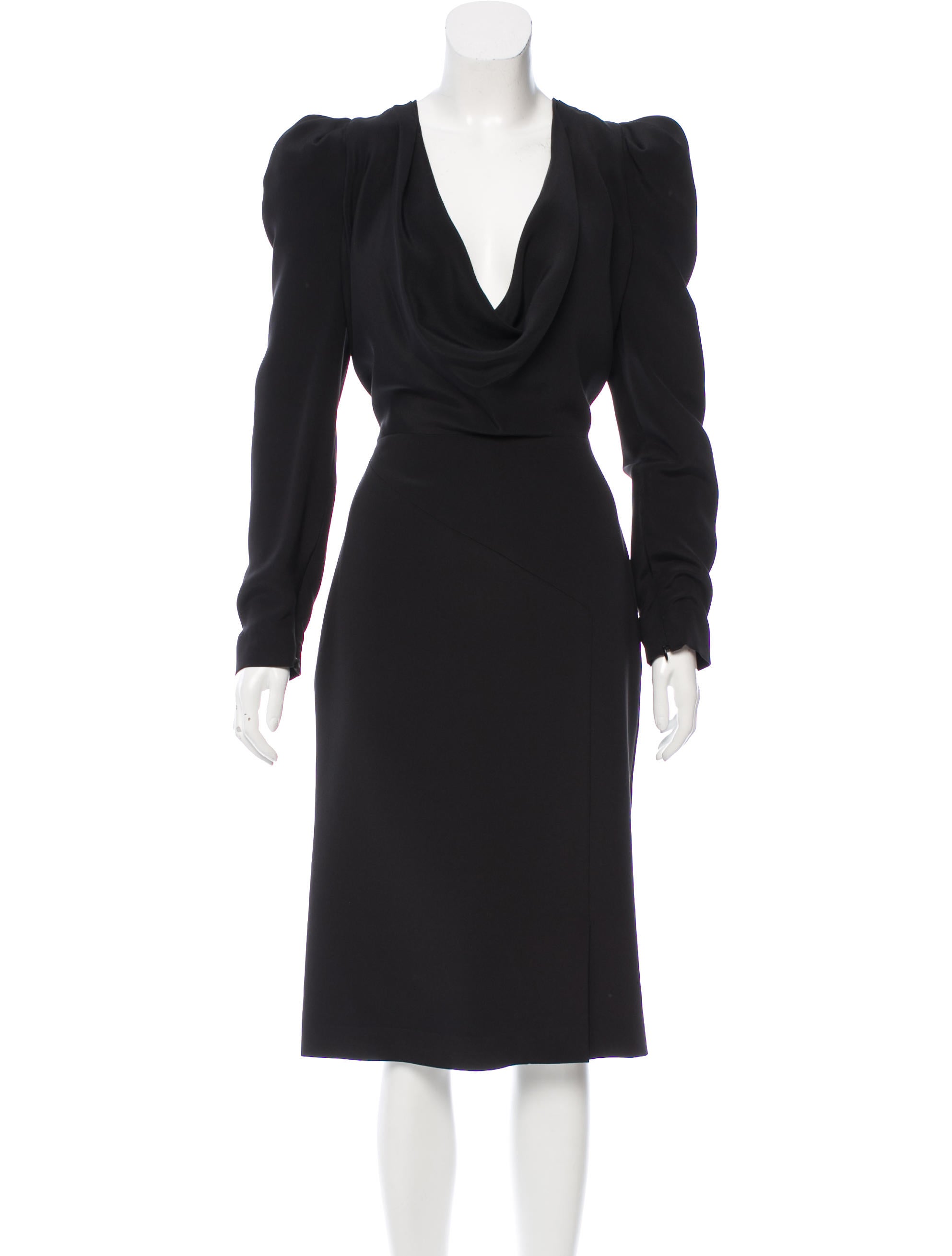 Tom Ford Silk Midi Dress - Black Dresses, Clothing - TOM31373 | The ...