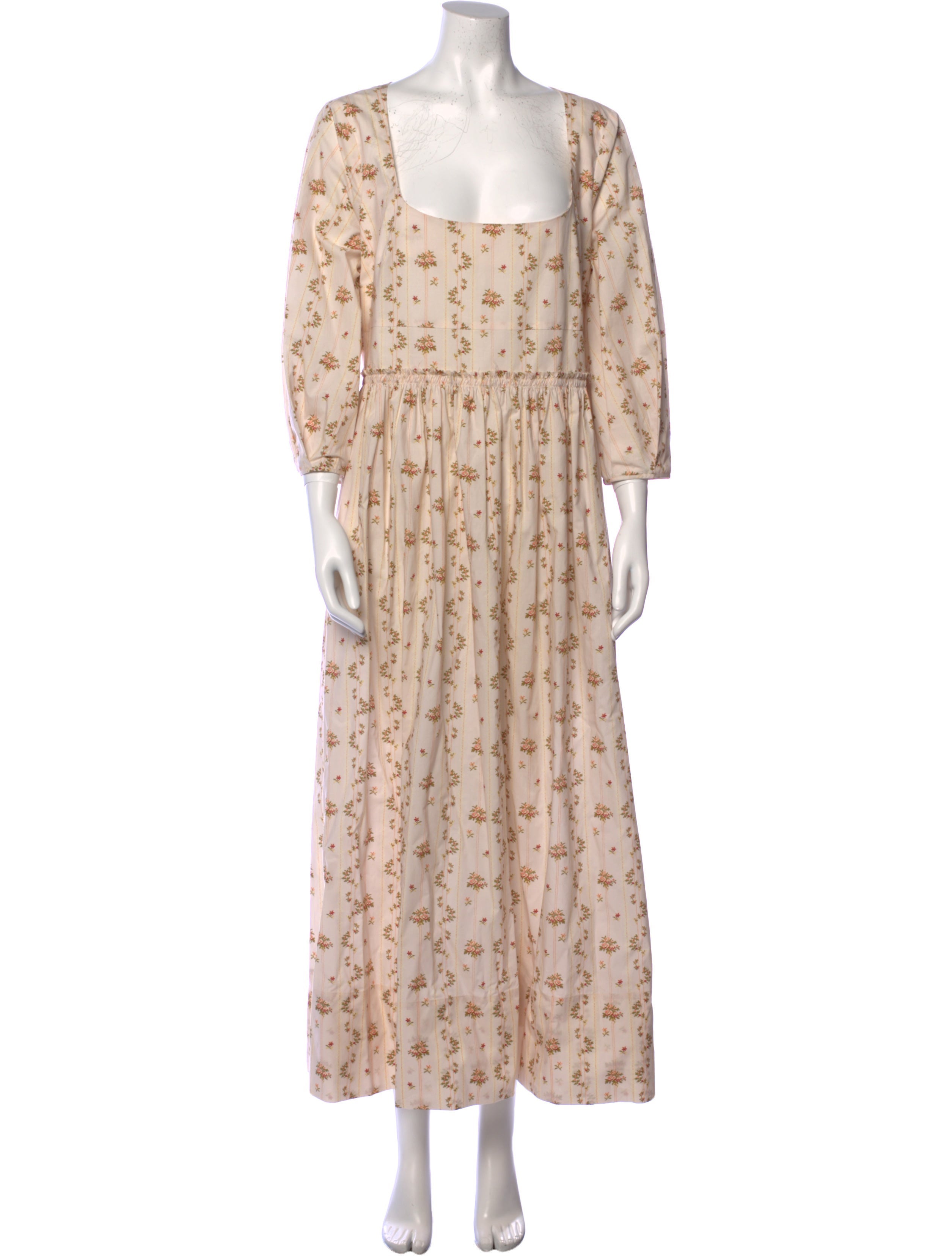 Brock Collection Floral Print Long Dress - Neutrals Dresses, Clothing ...