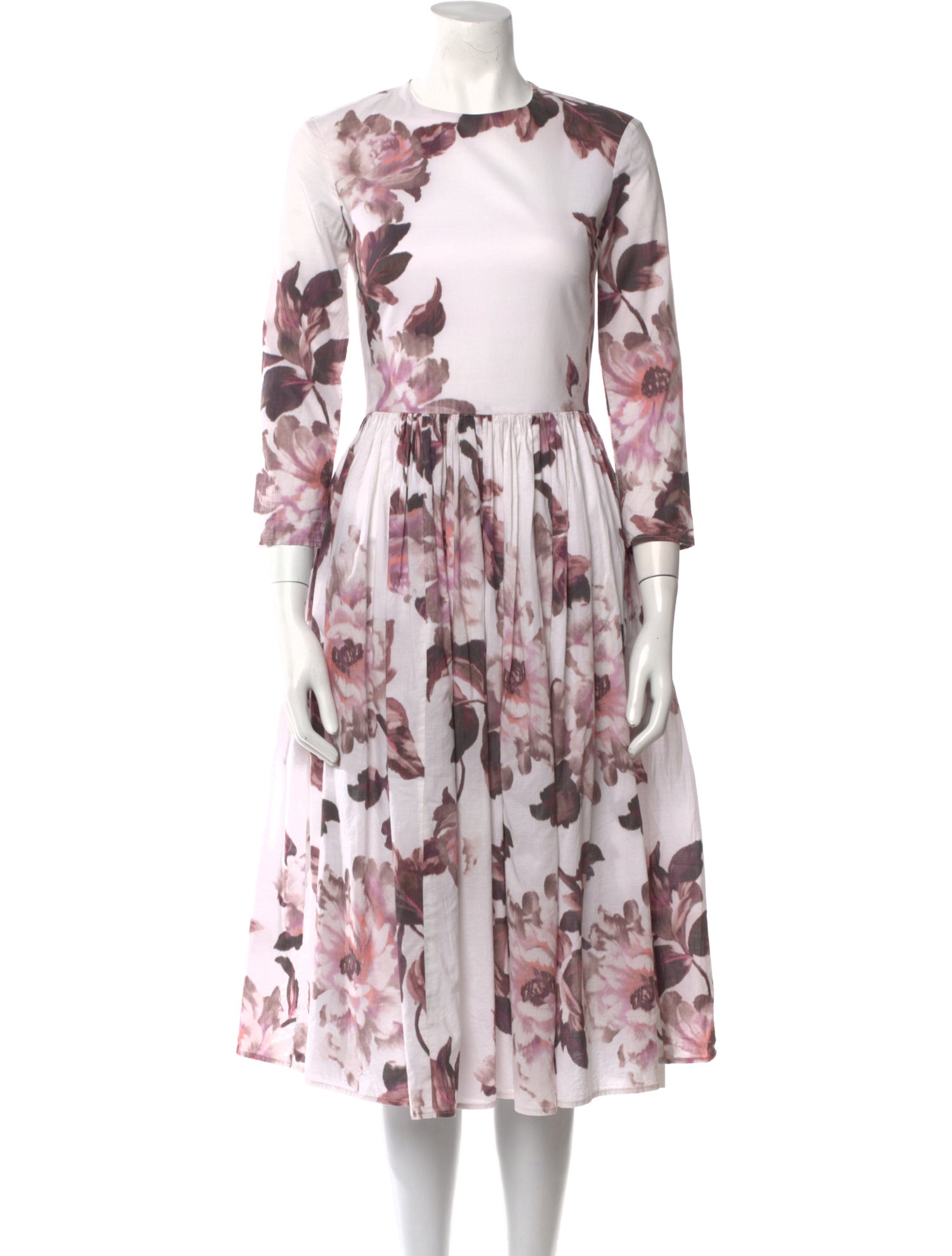 Brock Collection Floral Print Midi Length Dress - Purple Dresses ...