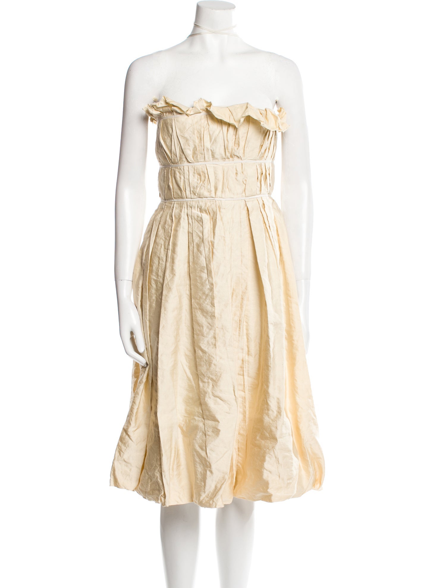 Brock Collection Strapless Mini Dress - Neutrals Dresses, Clothing ...