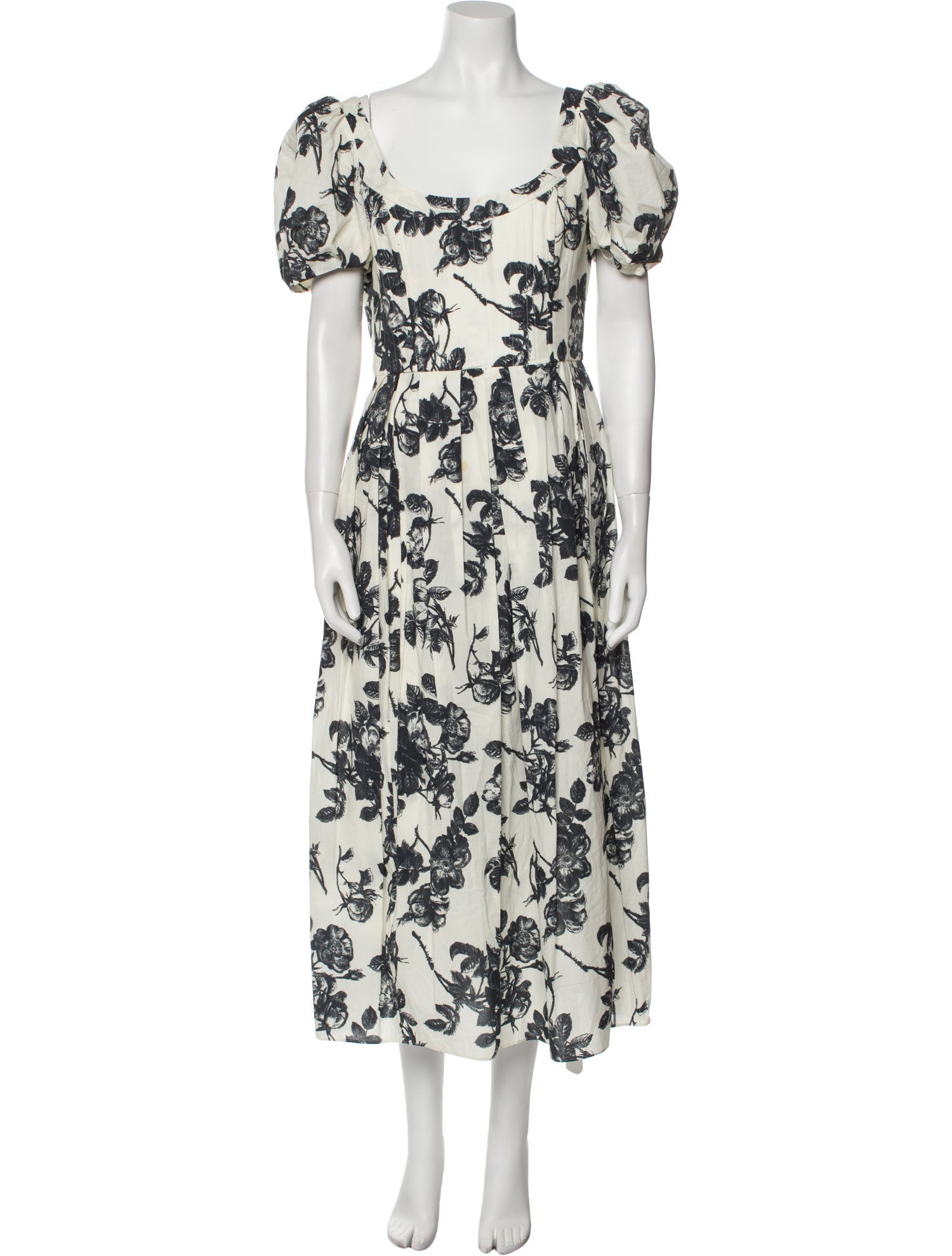 Brock Collection Floral Print Long Dress - Neutrals Dresses, Clothing ...