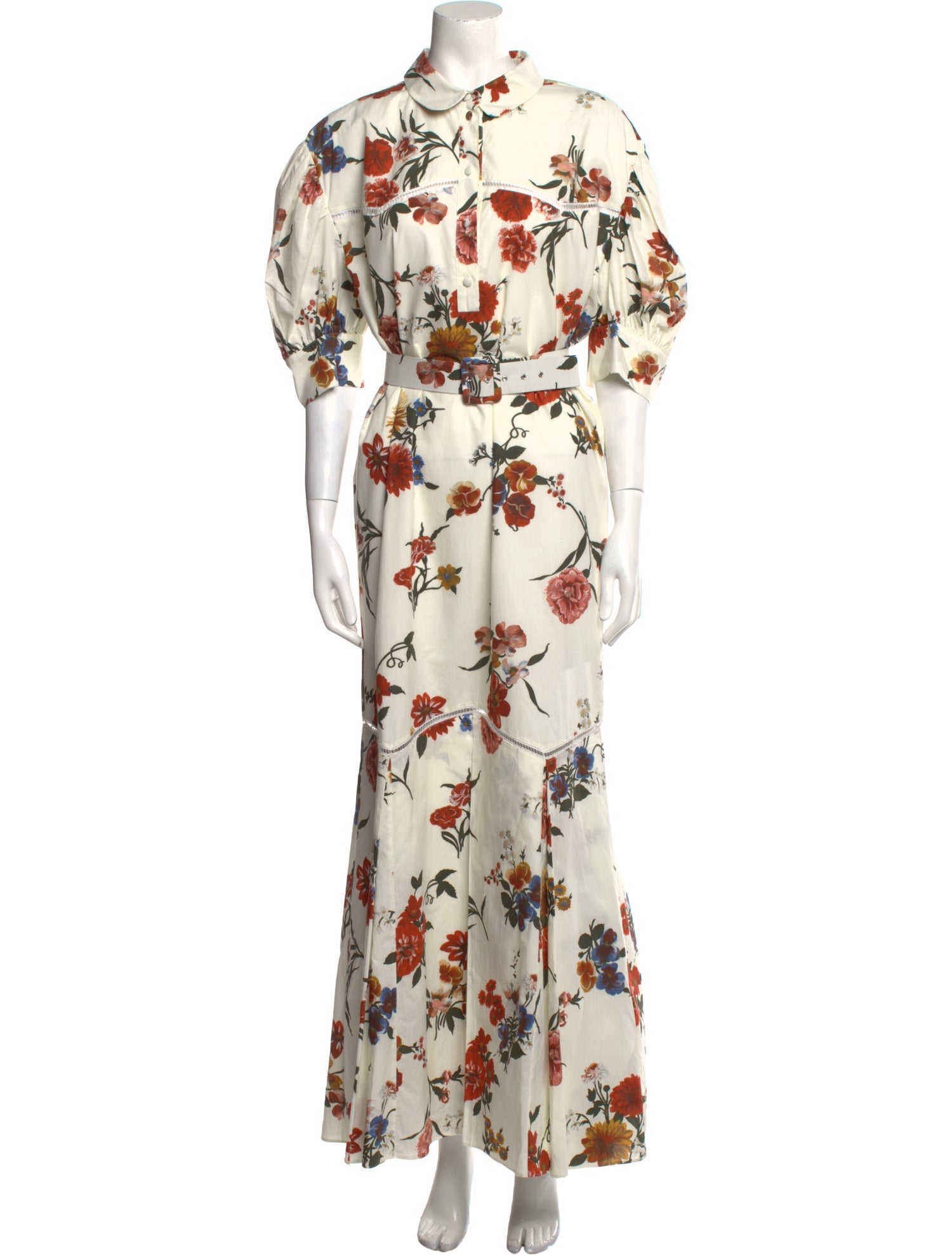 Brock Collection Floral Print Long Dress w/ Tags - Neutrals Dresses ...