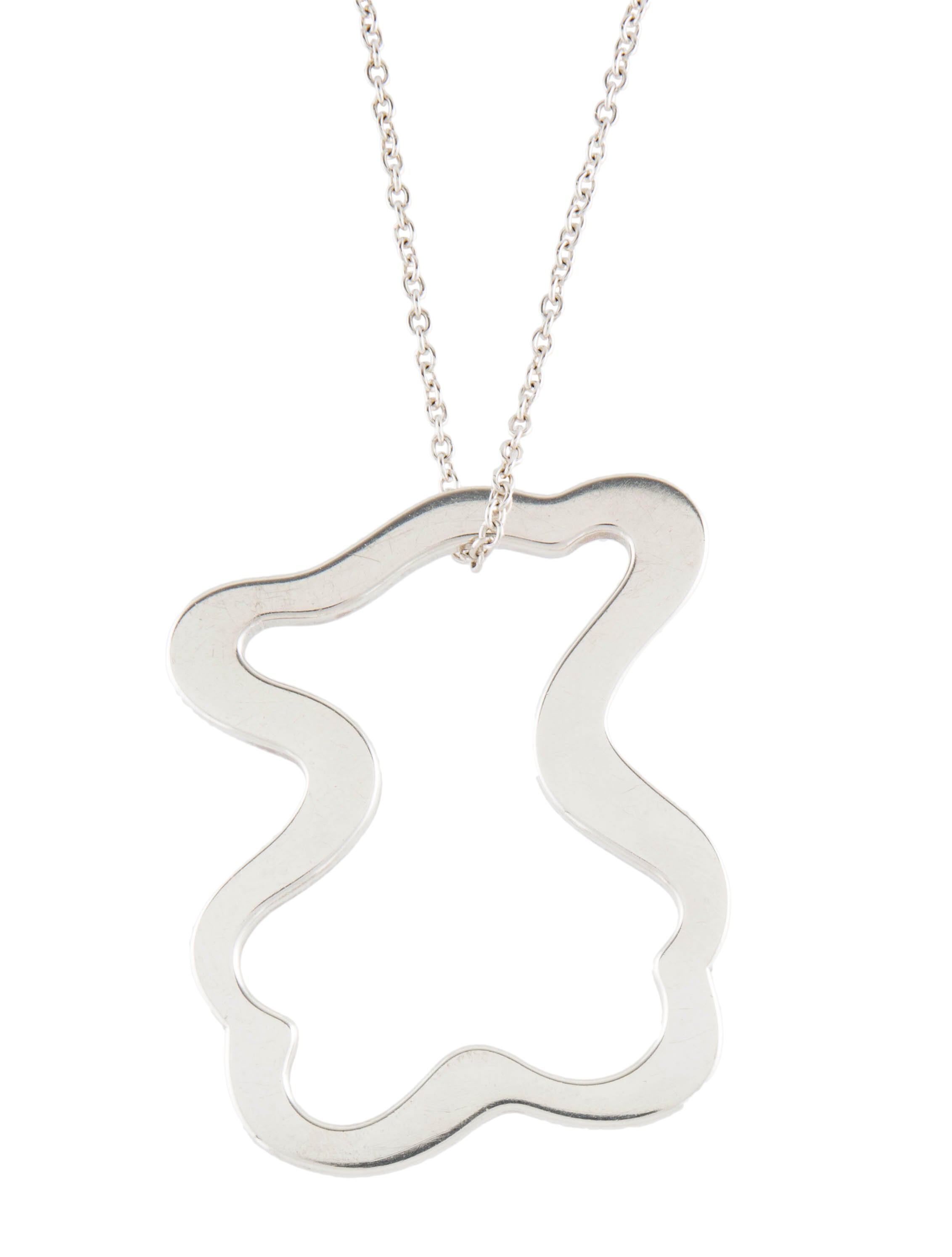 Tous Silueta Pendant Necklace - Sterling Silver Pendant Necklace ...