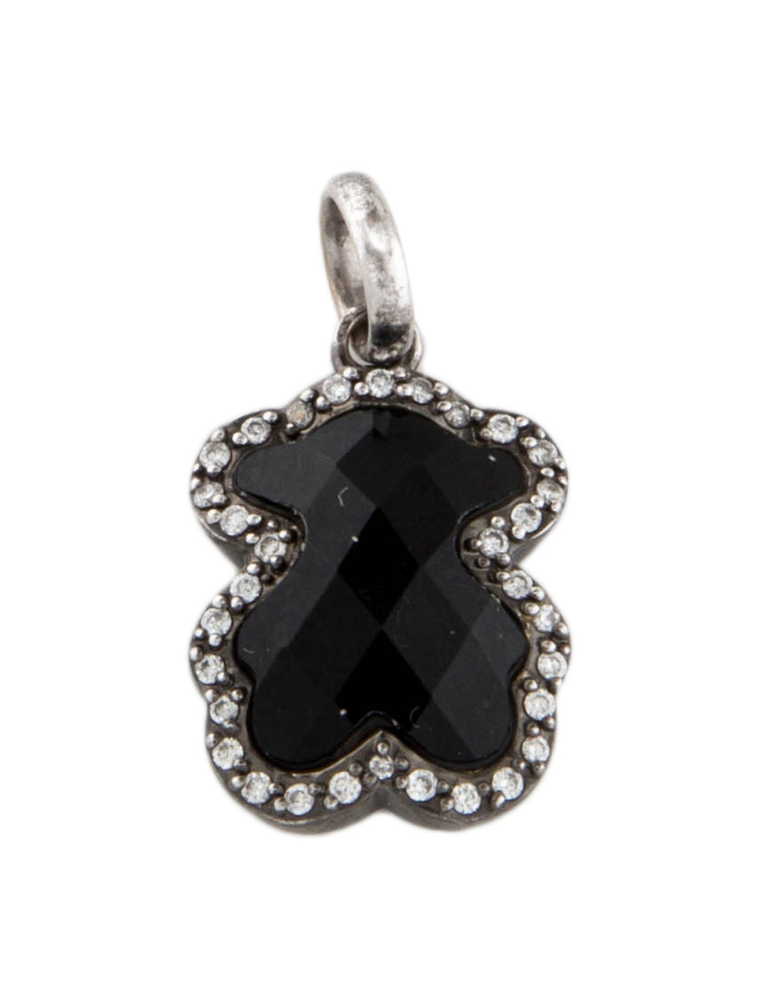 Tous 18K Diamond & Onyx Pendant - Rhodium-Plated 18K White Gold Pendant ...