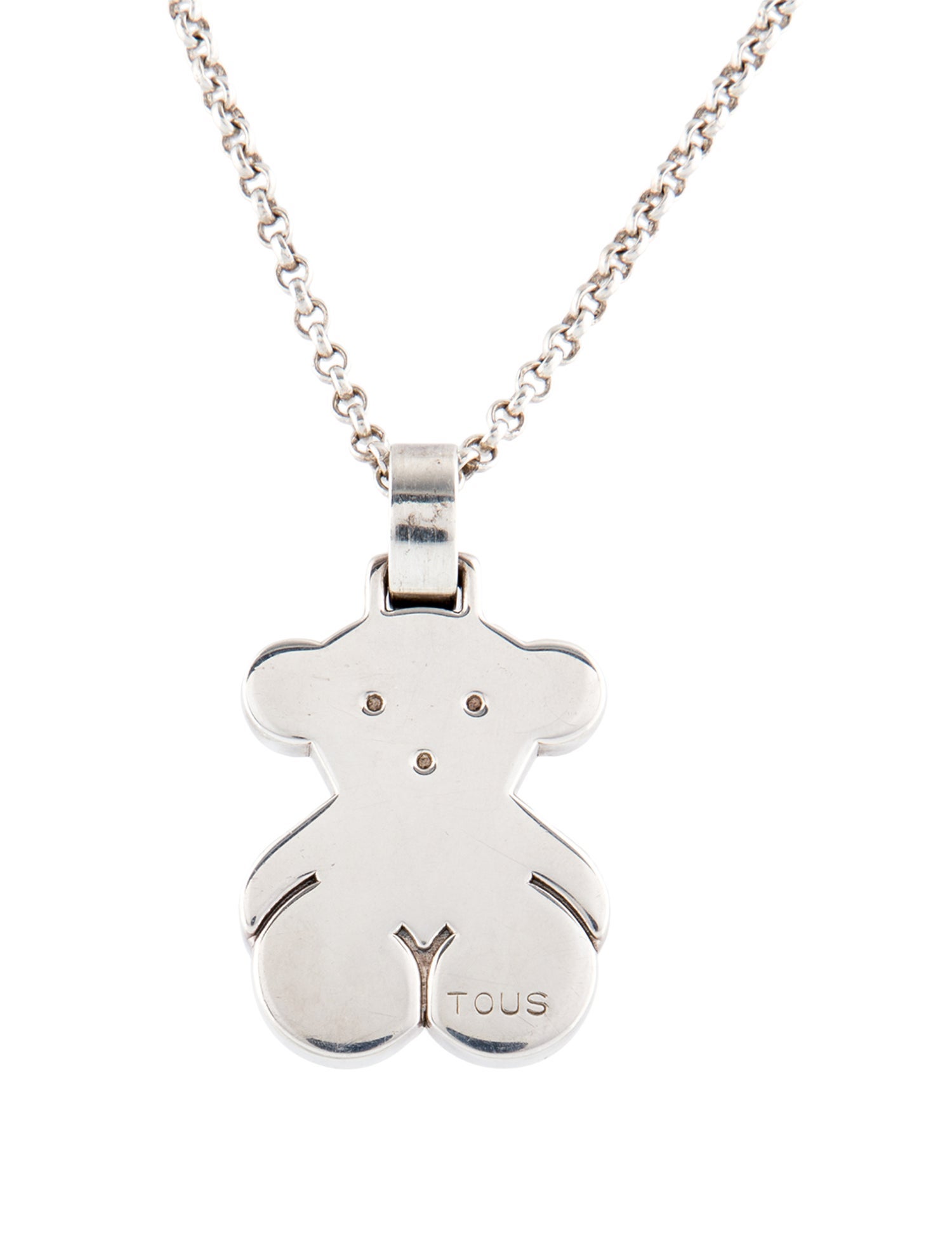 Tous Sweet Dolls Bear Pendant Necklace - Sterling Silver Pendant Necklace, Necklaces - TOU21381 ...