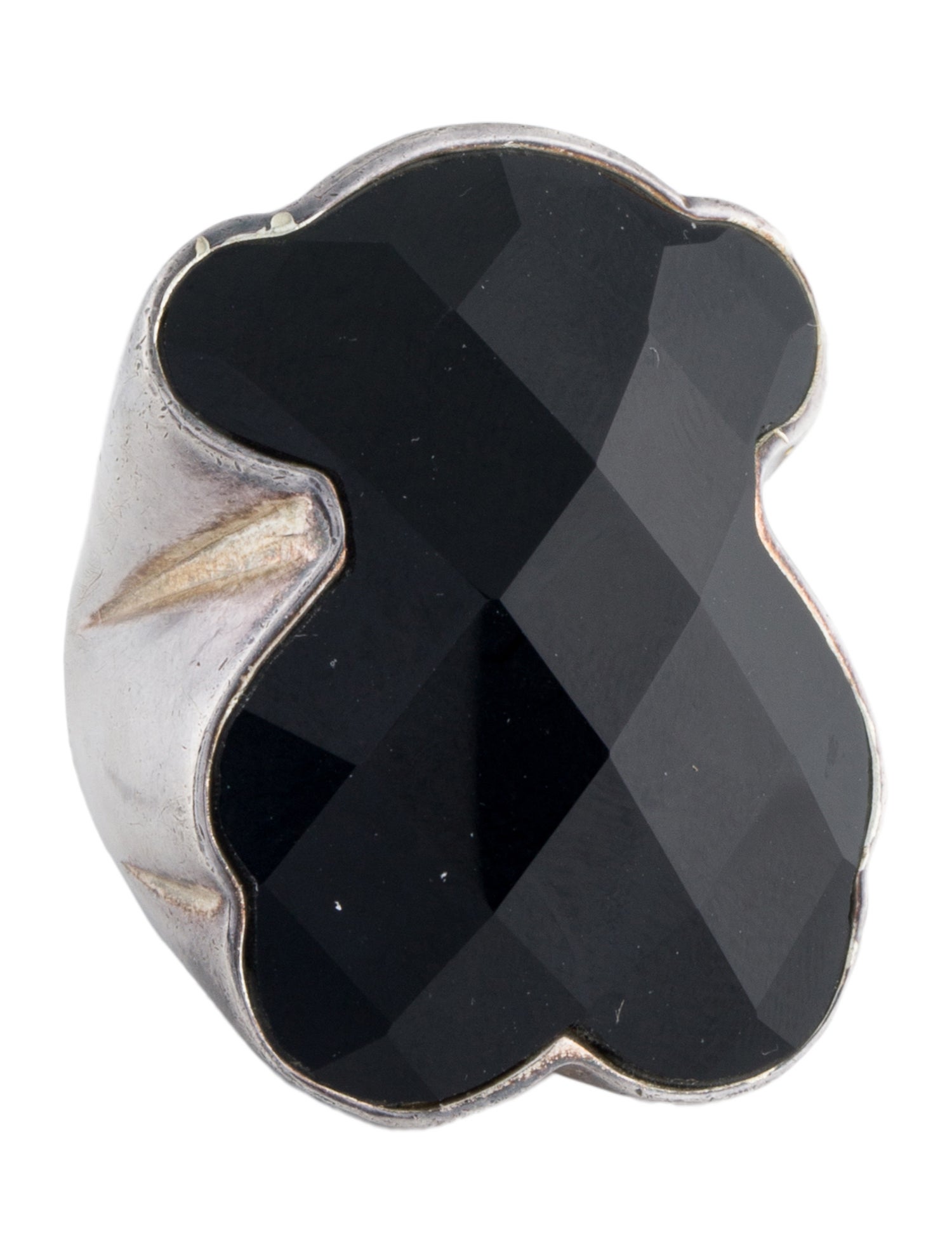 Tous Onyx Bear Cocktail Ring - Sterling Silver Cocktail Ring, Rings ...