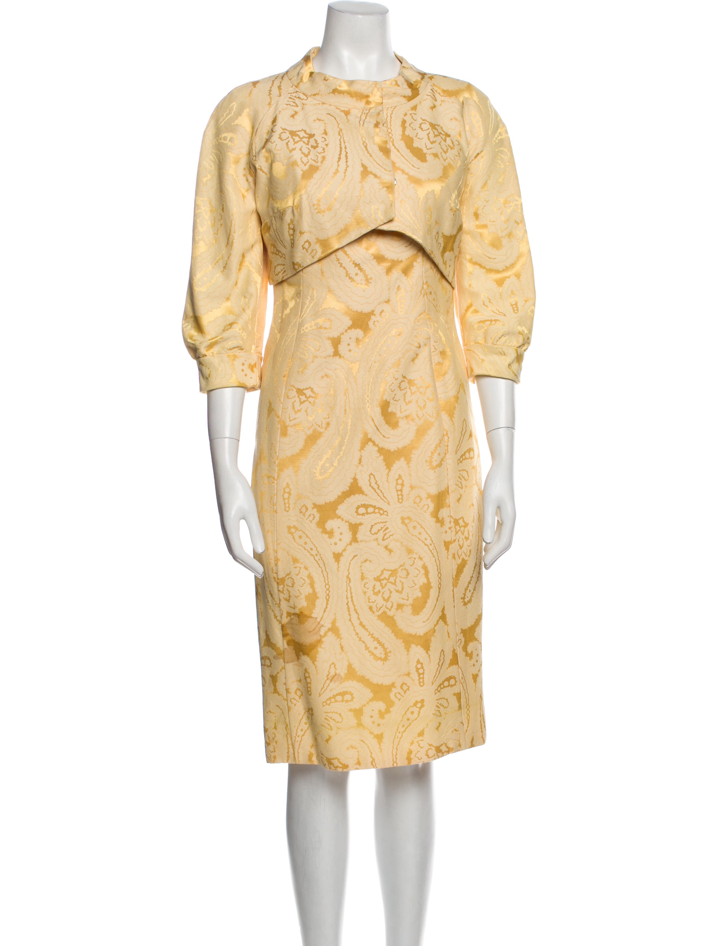 Dress Vintage 1950's Dress Set - Yellow Suits and Sets, Clothing ...