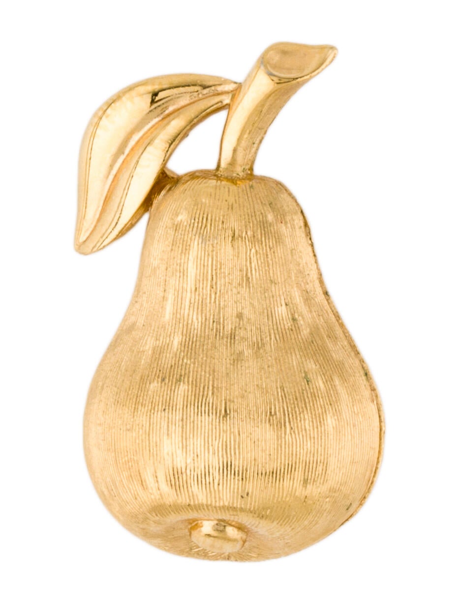 Trifari Pear Brooch - Gold-Plated Pin, Brooches - TRIFA20372 | The RealReal