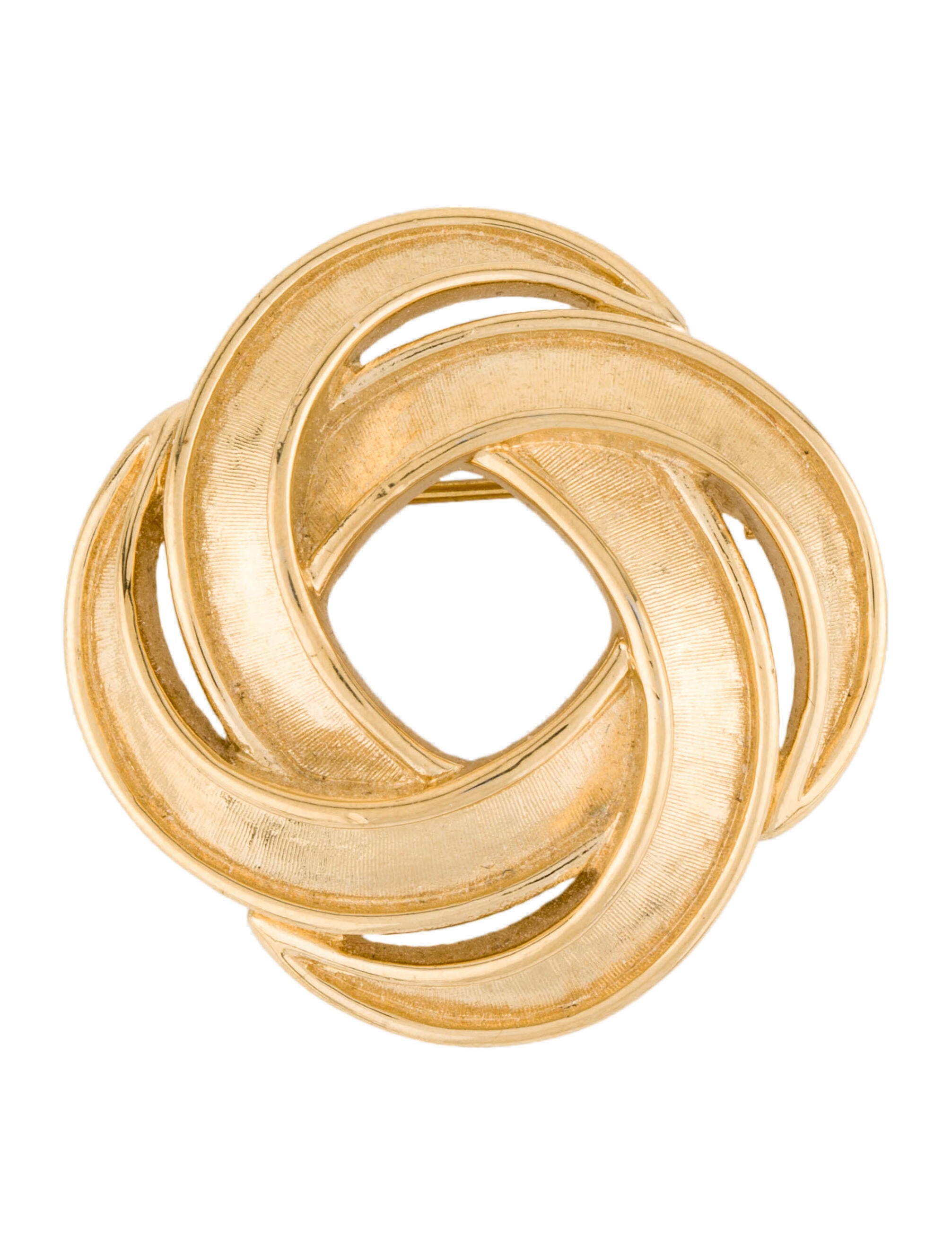 Celine Vintage Enamel Double Ring Brooch - Brass Pin, Brooches ...