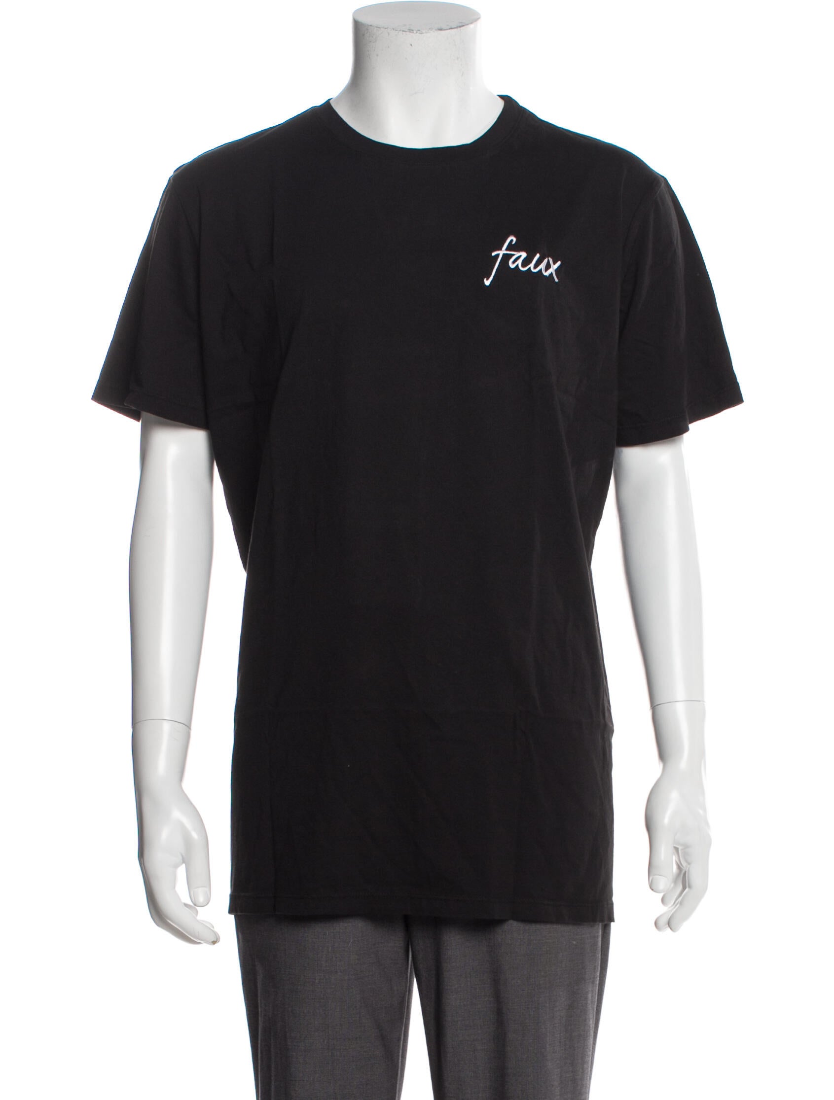 The RealReal Graphic Print Crew Neck T-Shirt - Black T-Shirts, Clothing ...