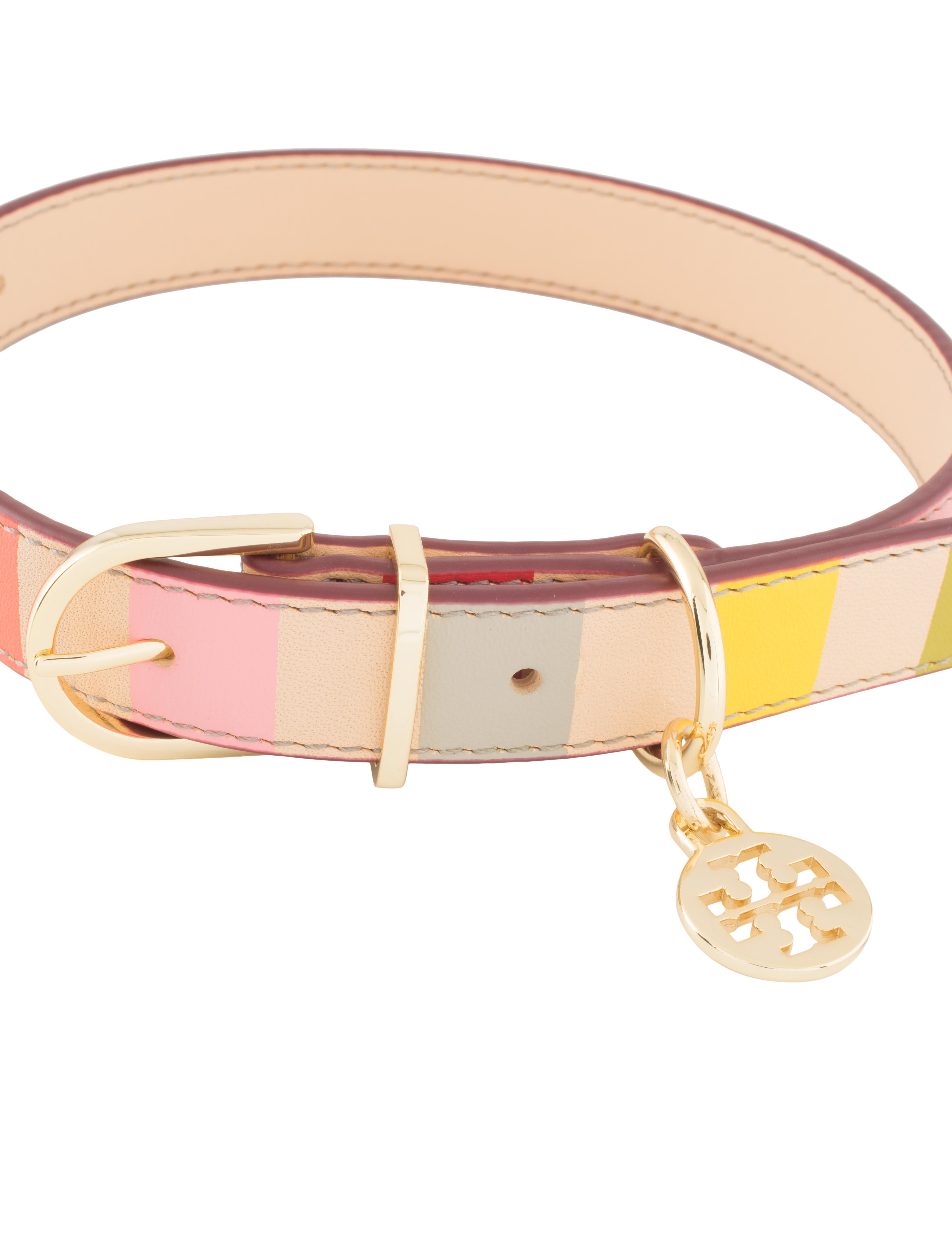 Tory Burch Home Leather Dog Collar - Blue Pet Accessories, Decor ...