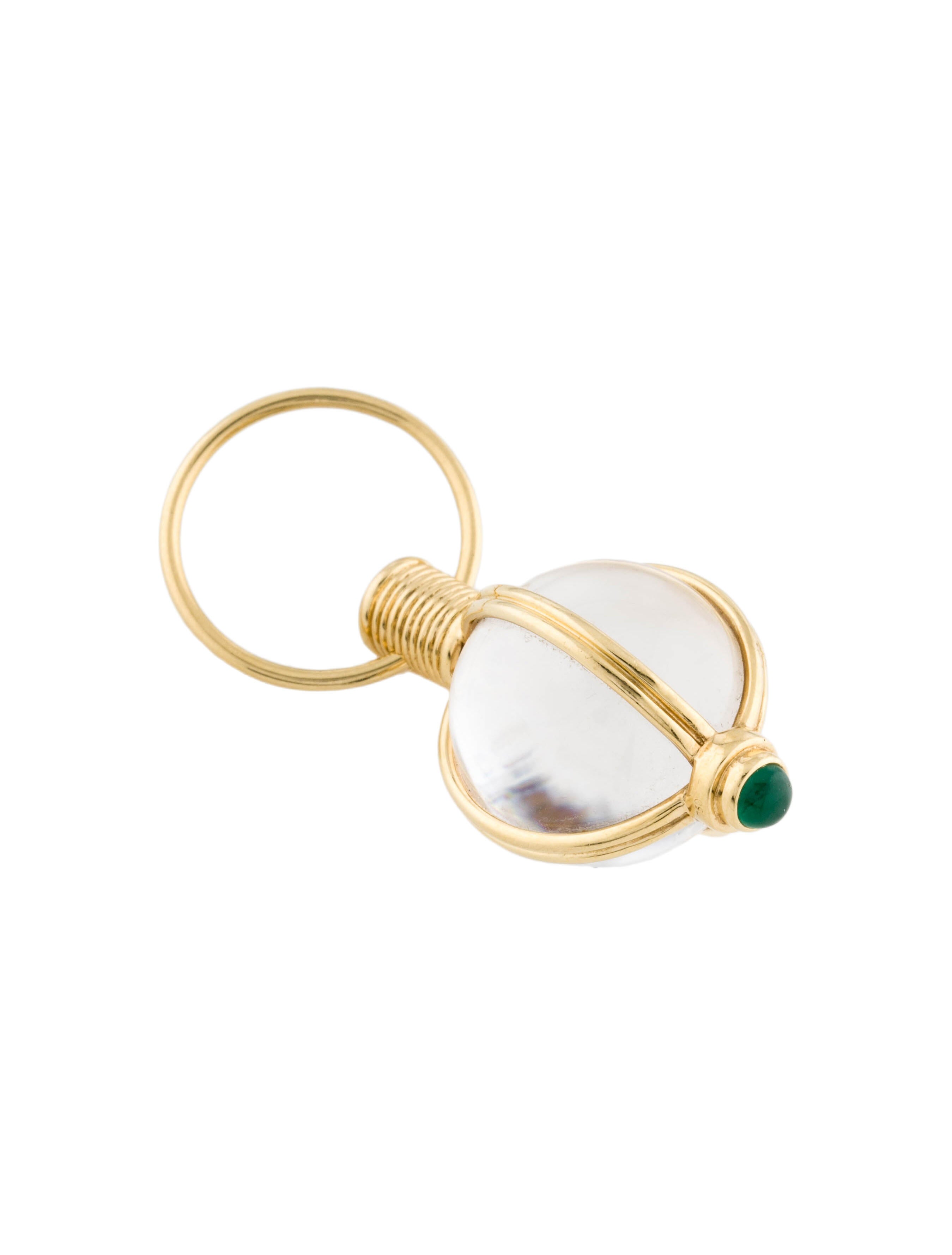 Temple St. Clair 18K Quartz & Emerald Amulet - Pendant Necklace ...