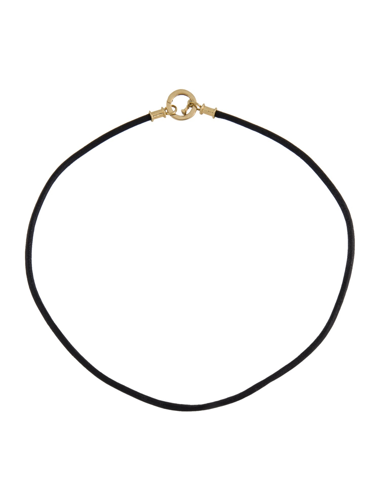 Temple St. Clair 18K Leather Open Bale Necklace - Black, 18K Yellow ...