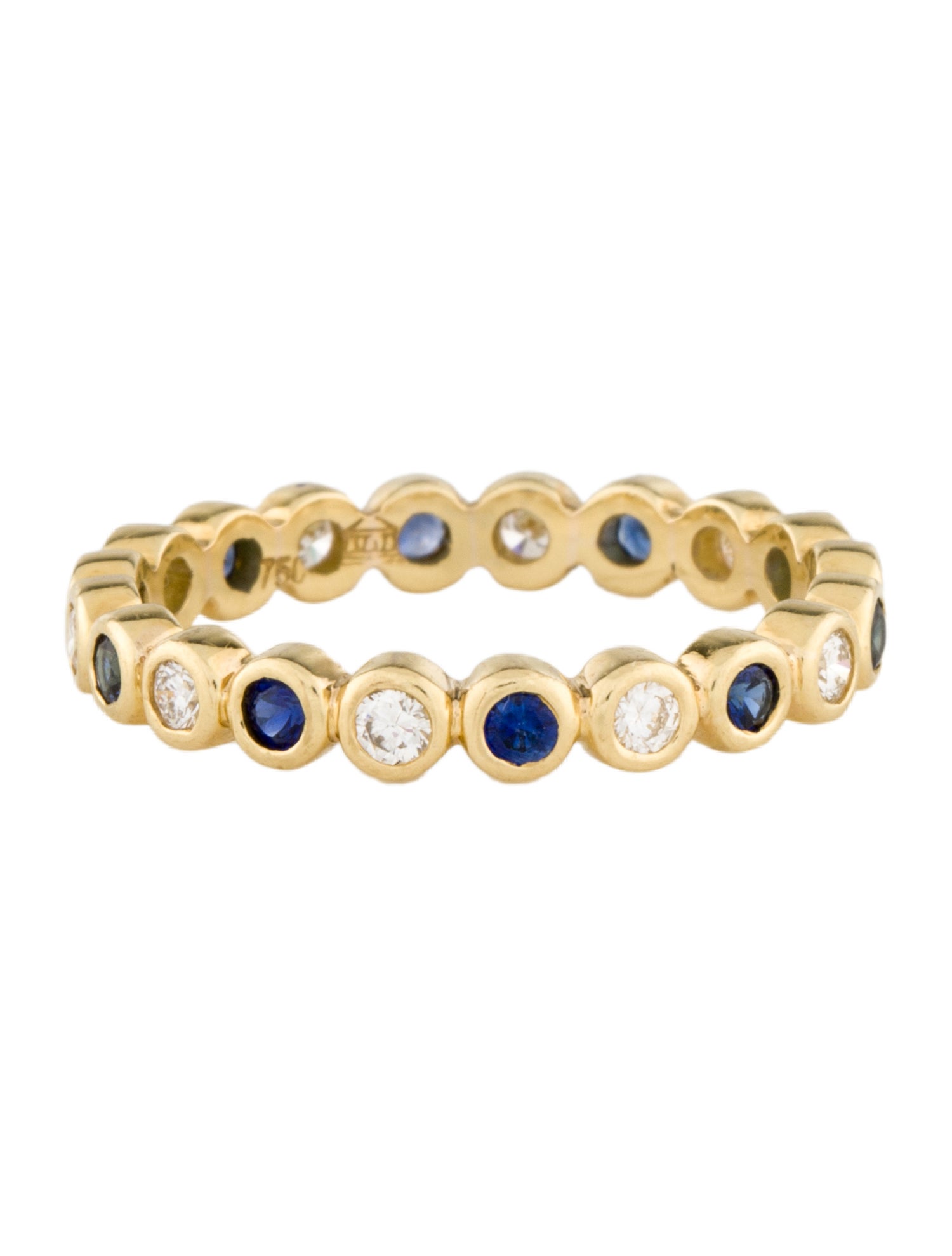 Temple St. Clair 18K Diamond & Sapphire Eternity Band - 18K Yellow Gold ...