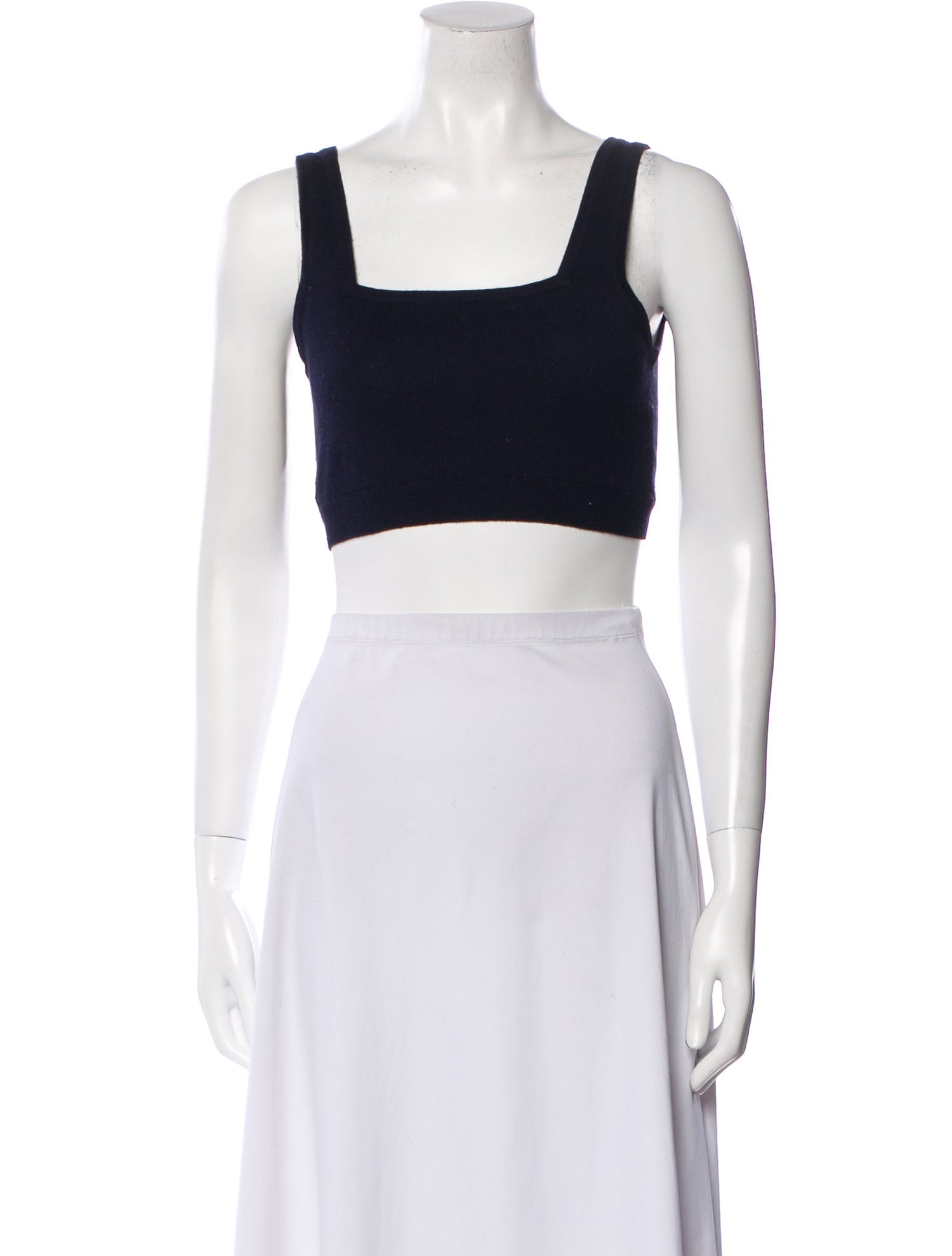 TSE Cashmere Silk Square Neckline Top - Blue Tops, Clothing ...