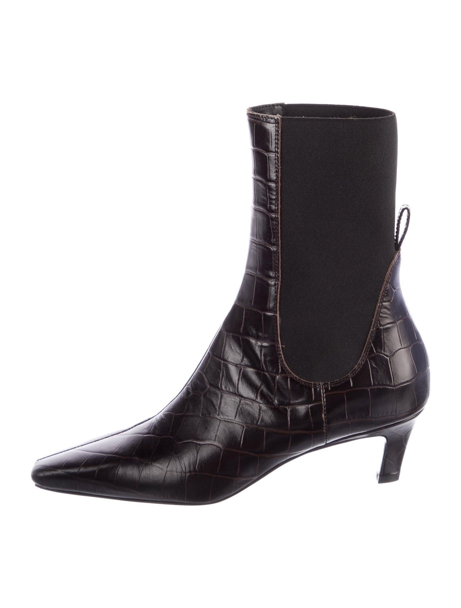 TOTEME Leather Animal Print Chelsea Boots - Brown Boots, Shoes ...