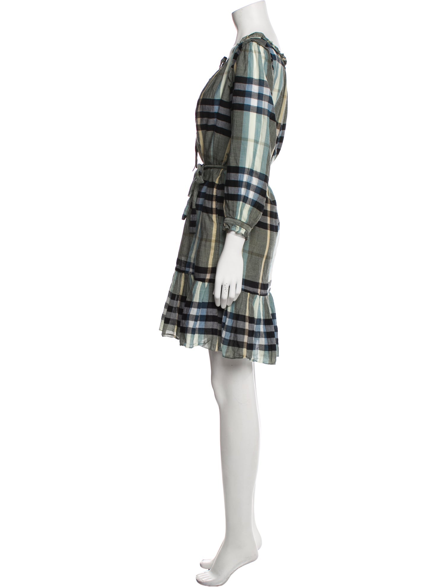 TOTEME Plaid Print Long Dress - White Dresses, Clothing - TTM38236 ...
