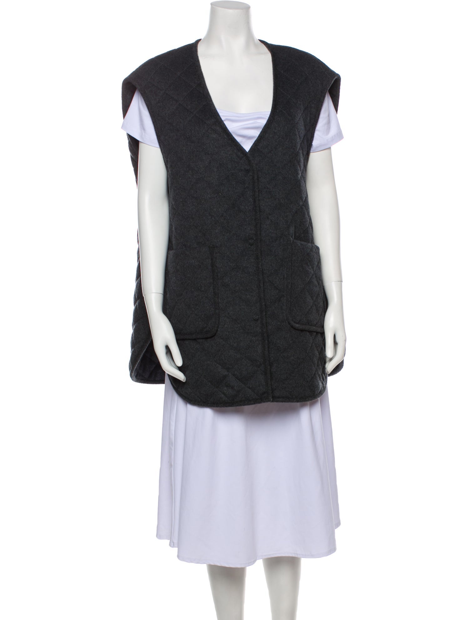 TOTEME Wool Vest - Grey Jackets, Clothing - TTM41091 | The RealReal
