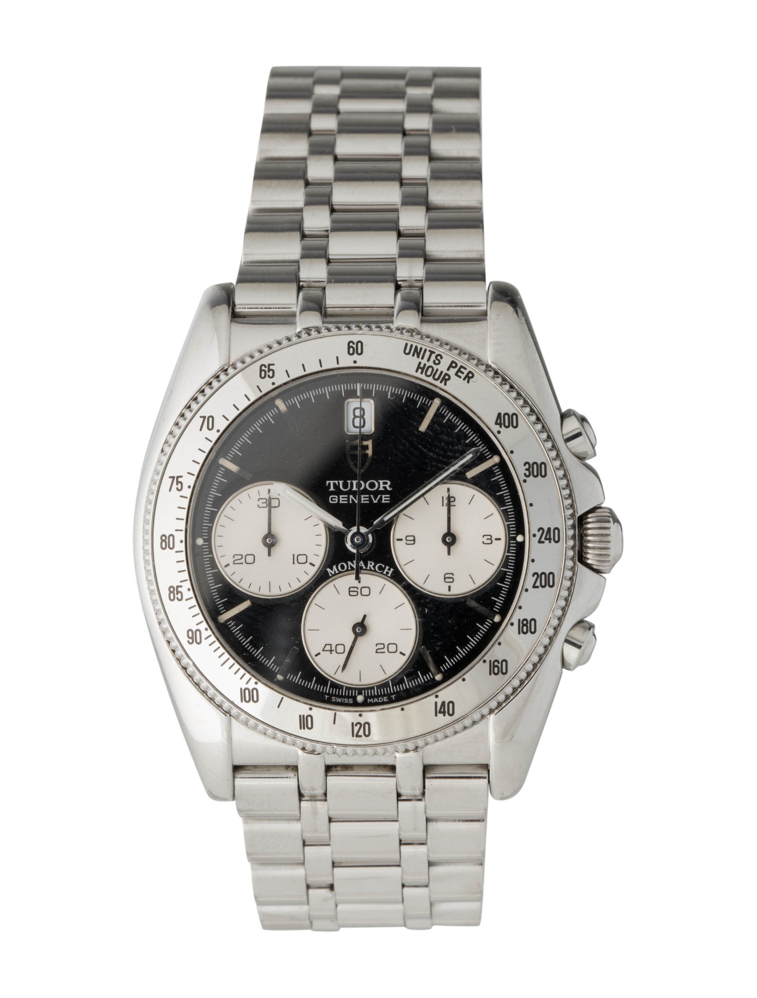 Tudor Monarch Chronograph Watch - 15900 WHT BLK BRC | The RealReal