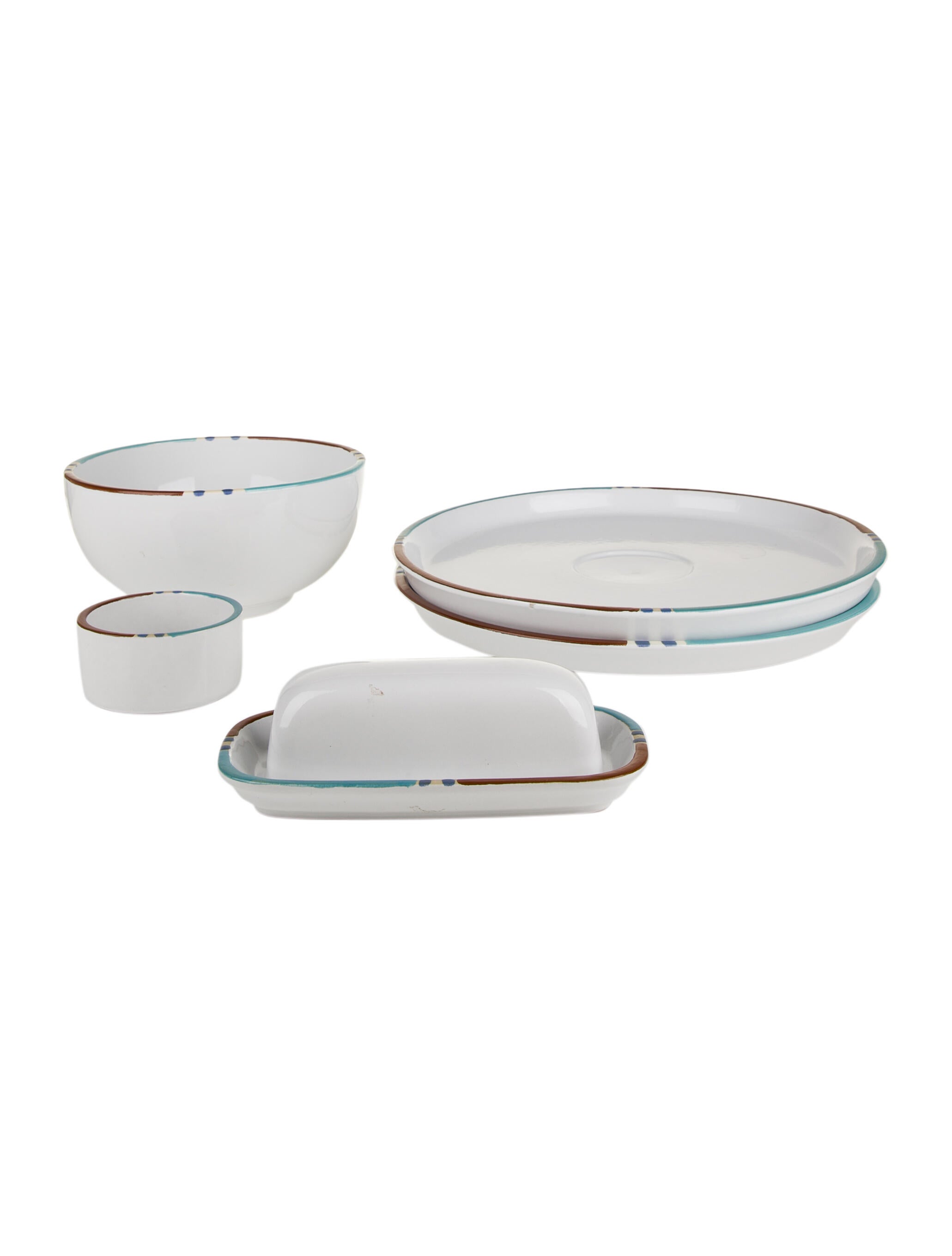 Tableware 6-Piece Ceramic Serving Set - White, 6 pieces Dinnerware ...