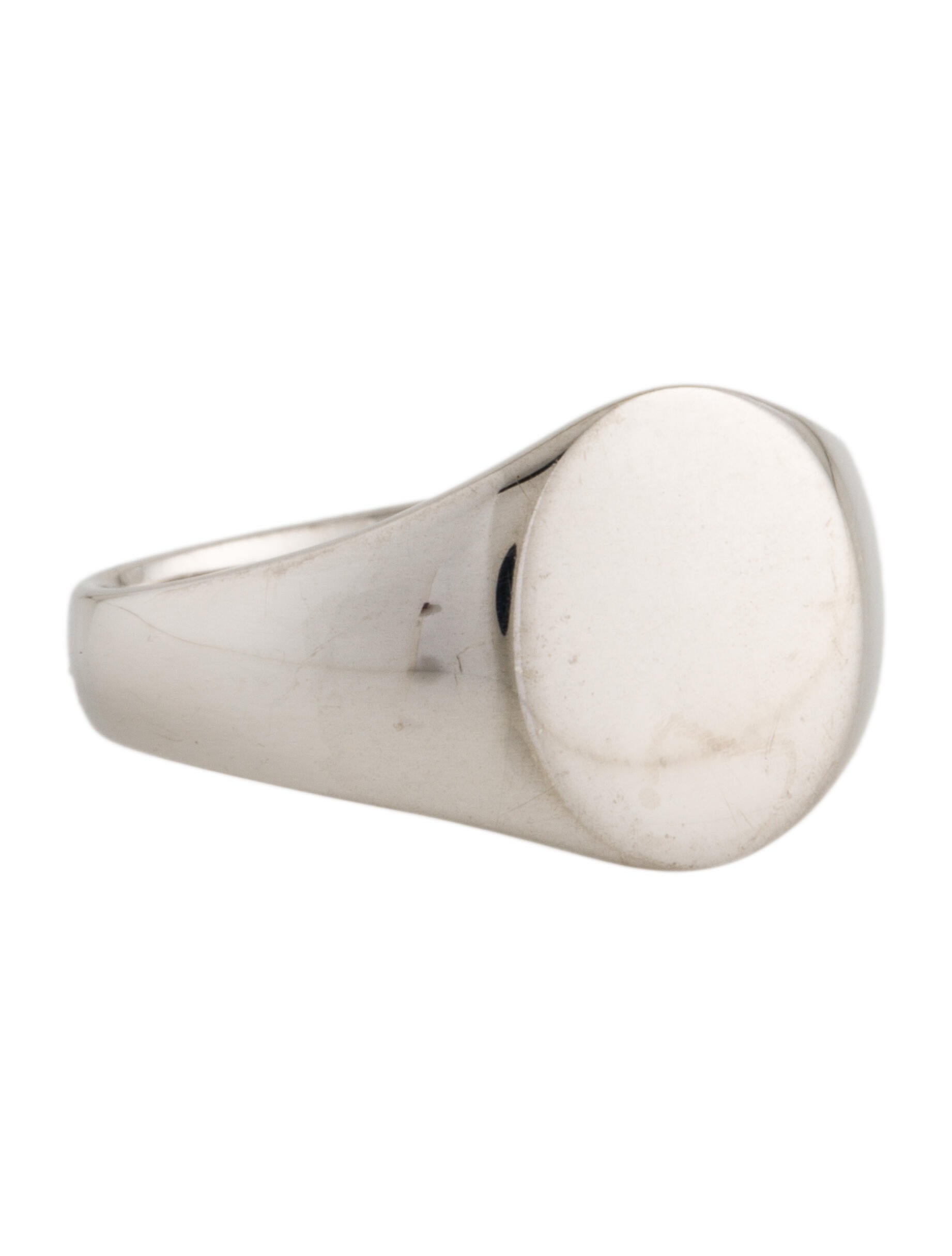 Tom Wood Mini Oval Signet Ring - Sterling Silver Signet Ring, Rings ...