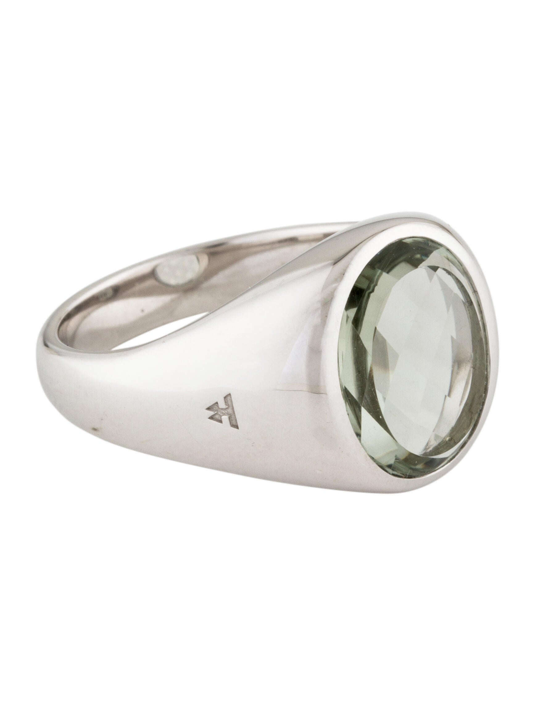 Tom Wood Prasiolite Signet Ring - Sterling Silver Signet Ring, Rings ...