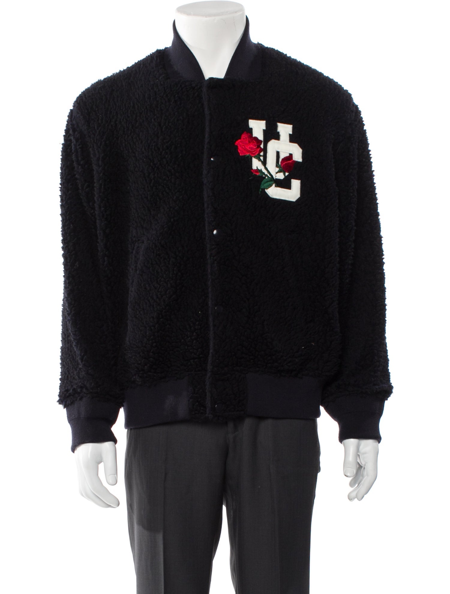 Saint Laurent 2016 Virgin Wool Varsity Jacket - Black Outerwear ...