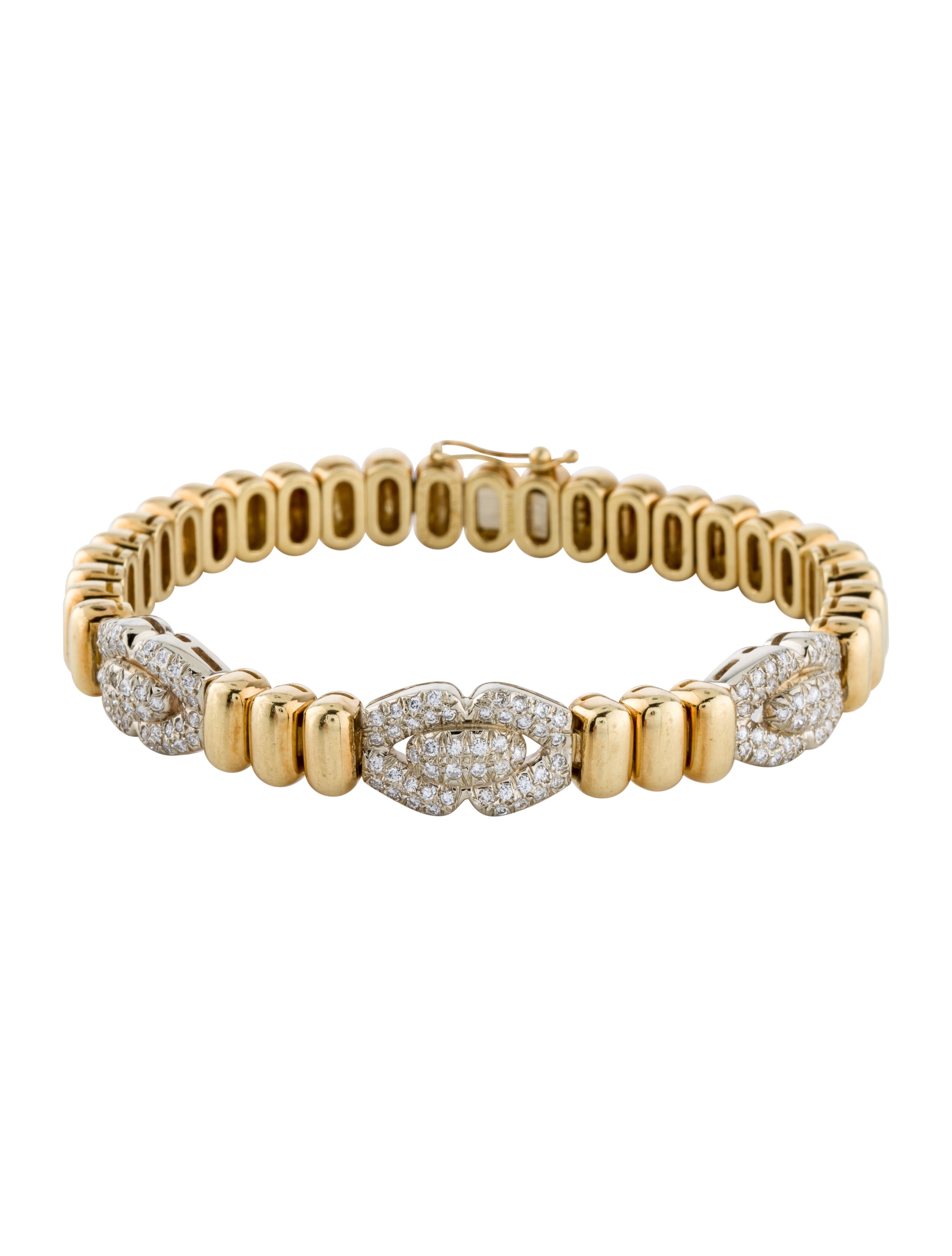 Van Cleef & Arpels Opal Vintage Alhambra 5 Motifs Bracelet - 18K White ...